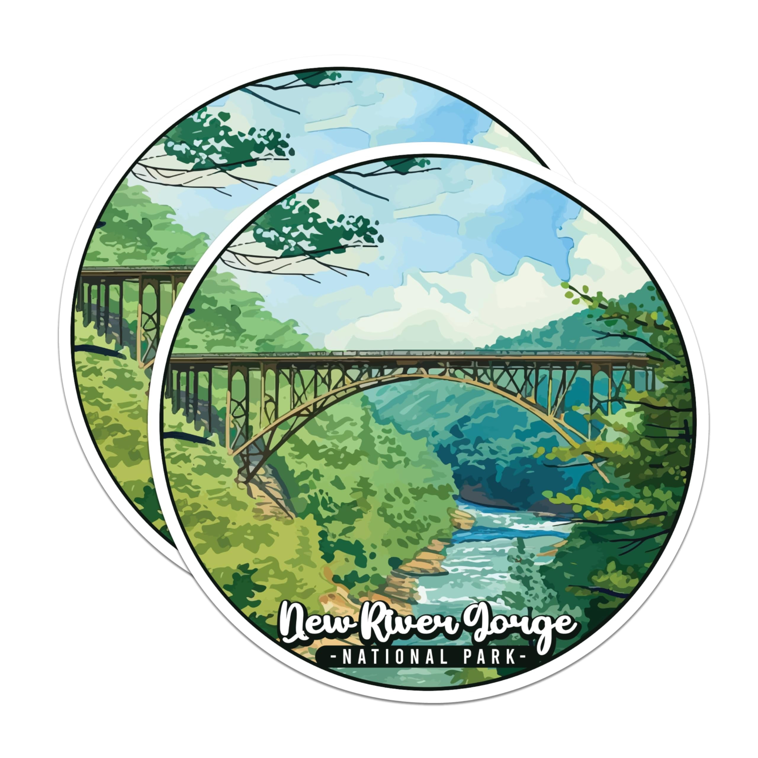 (2 Pack) New River Gorge National Park Bumper Sticker - US National ...