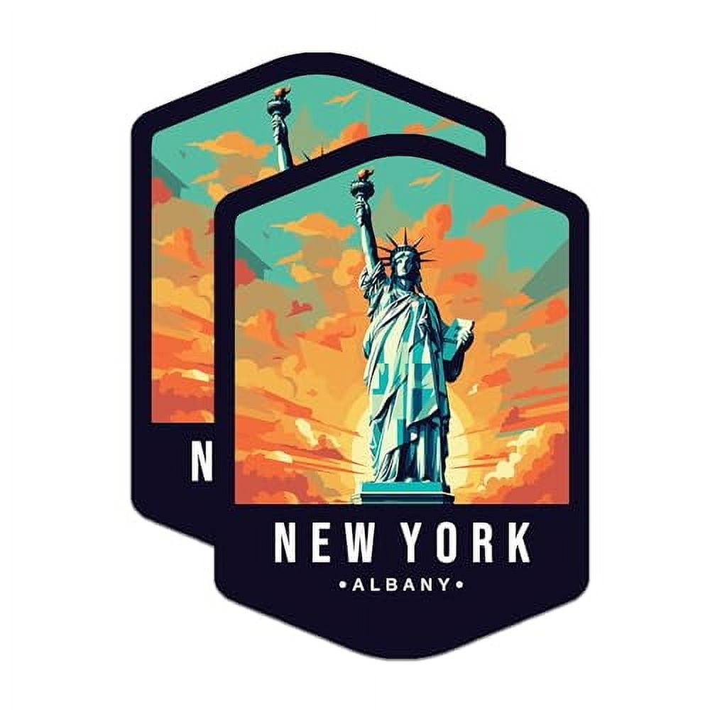 (2 Pack) New York State and Capitol Magnets - NY State Magnet - Choose ...