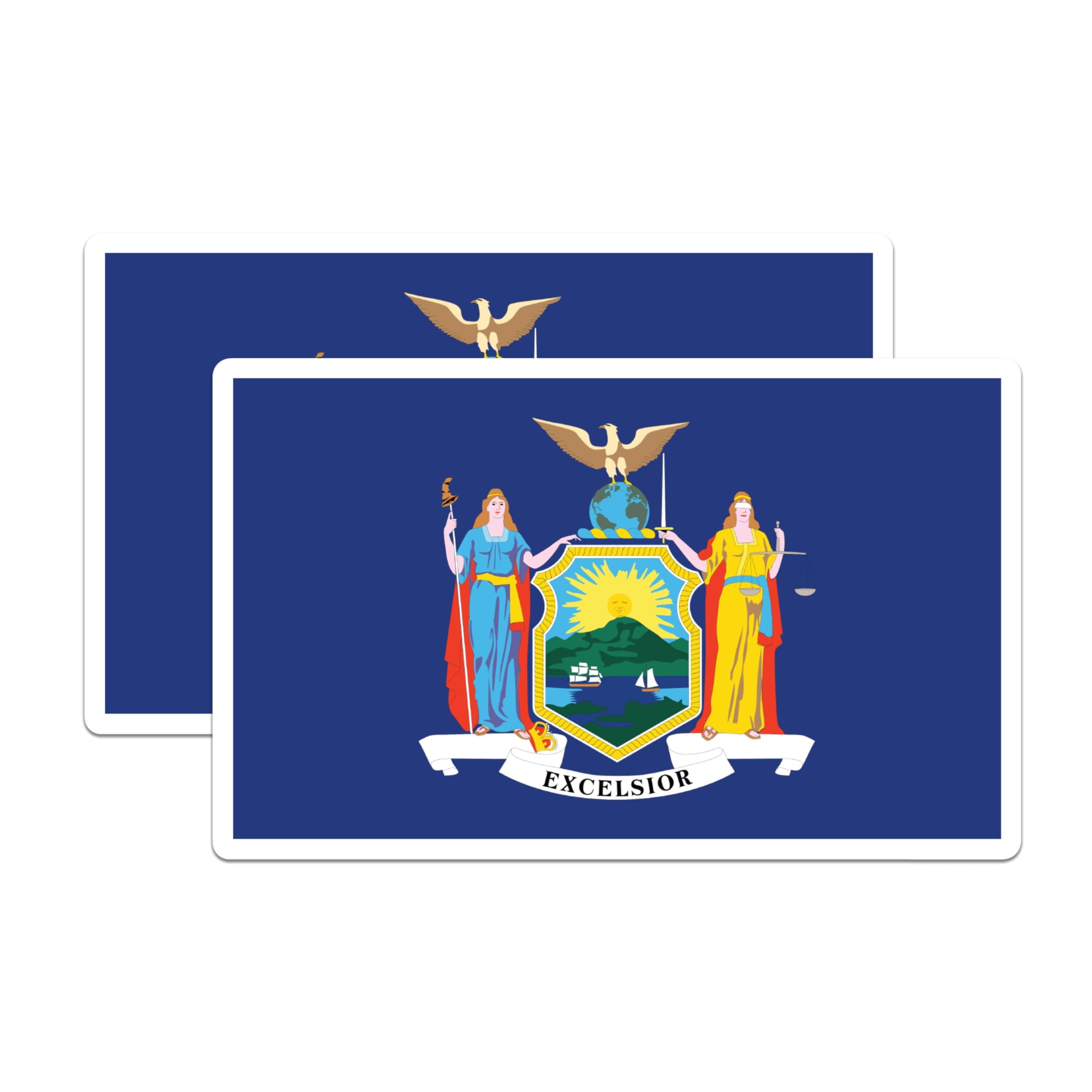 (2 Pack) New York State Flag Stickers - NY State Flag Sticker - Choose ...