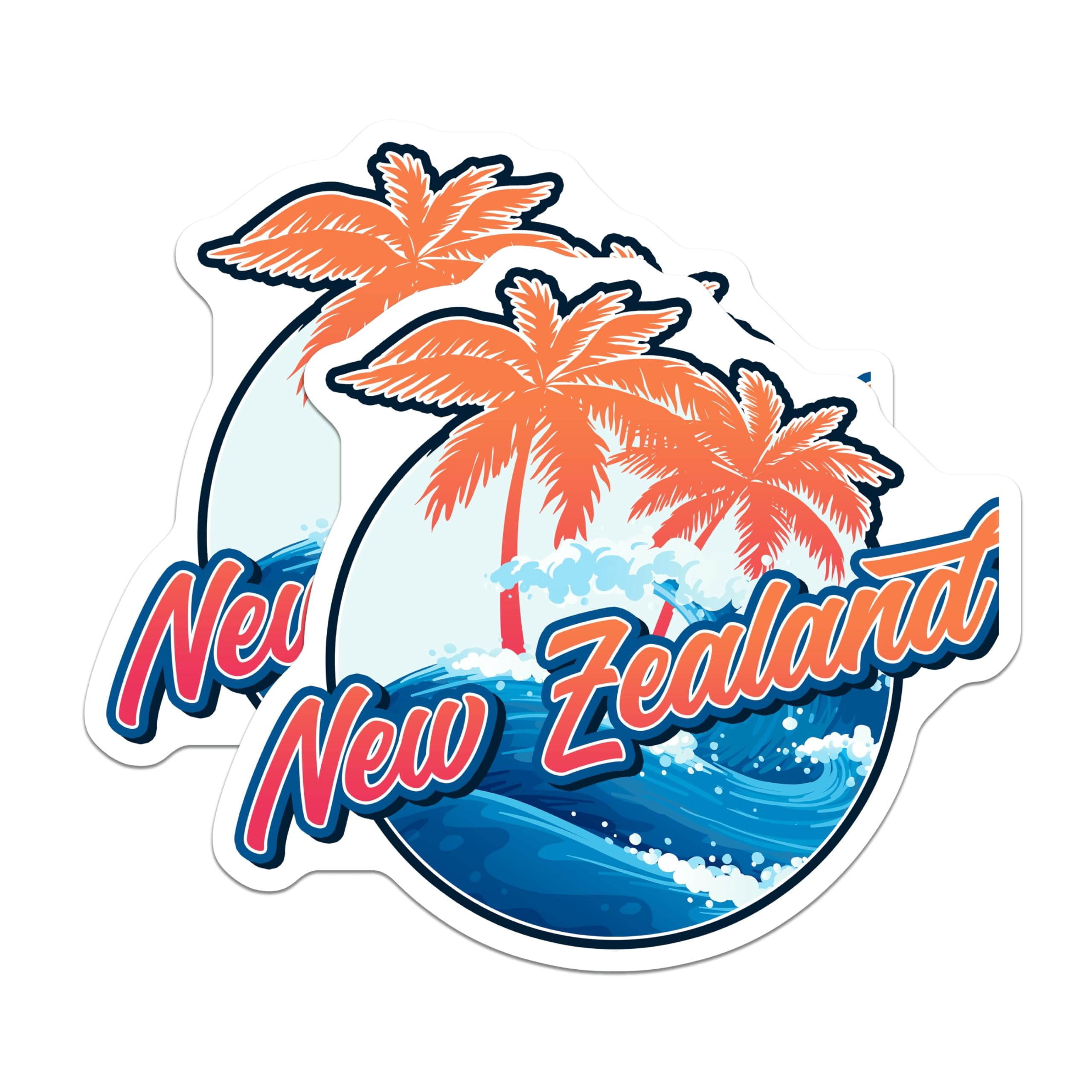 (2 Pack) New Zealand Stickers - Kiwi Souvenir - Travel Decals - 5" On ...