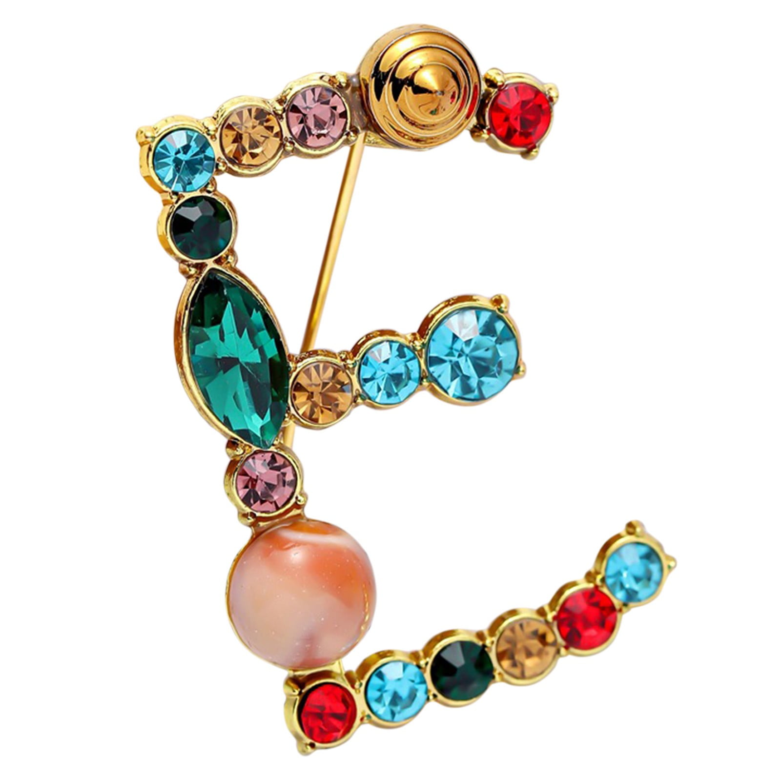 (2-Pack) Nice Letter Brooch and Assortment Nice Colored Turquoise ...