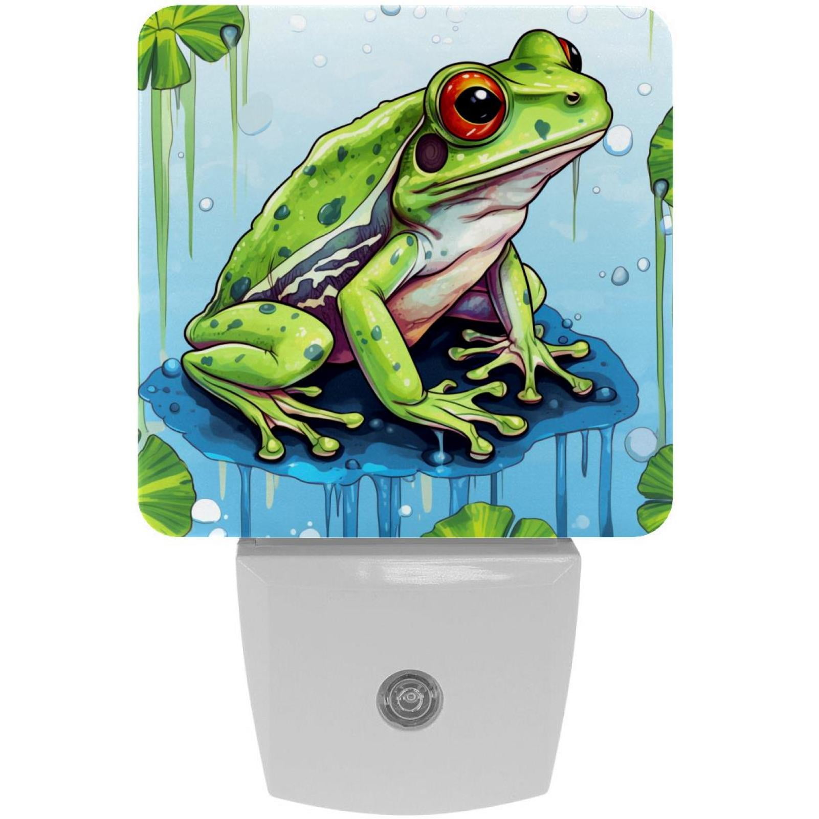 2 Pack Night Light for Kids, Frog Happy Night Light Plug into Wall ...