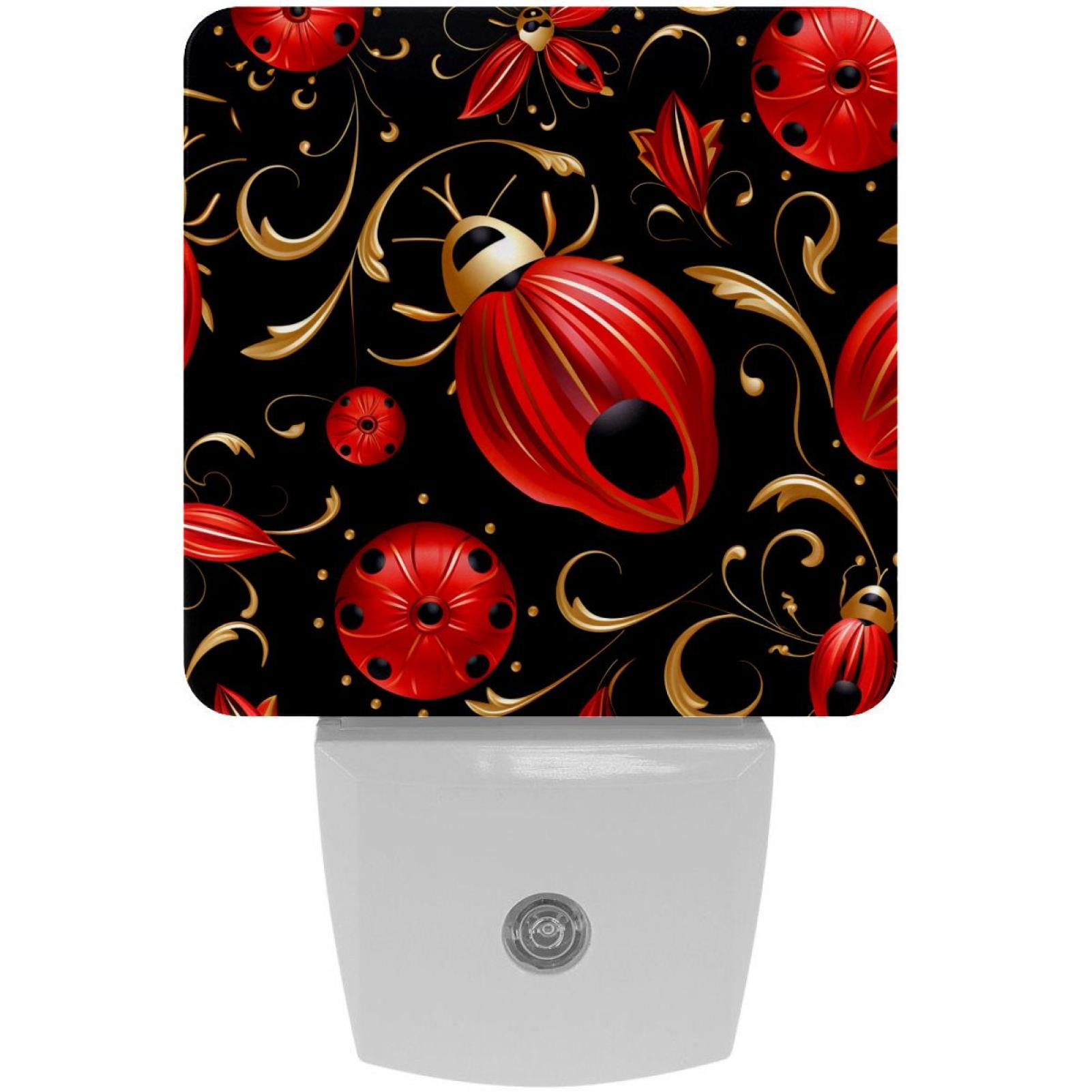 2 Pack Night Light for Kids, Ladybug Strange Night Light Plug into Wall ...