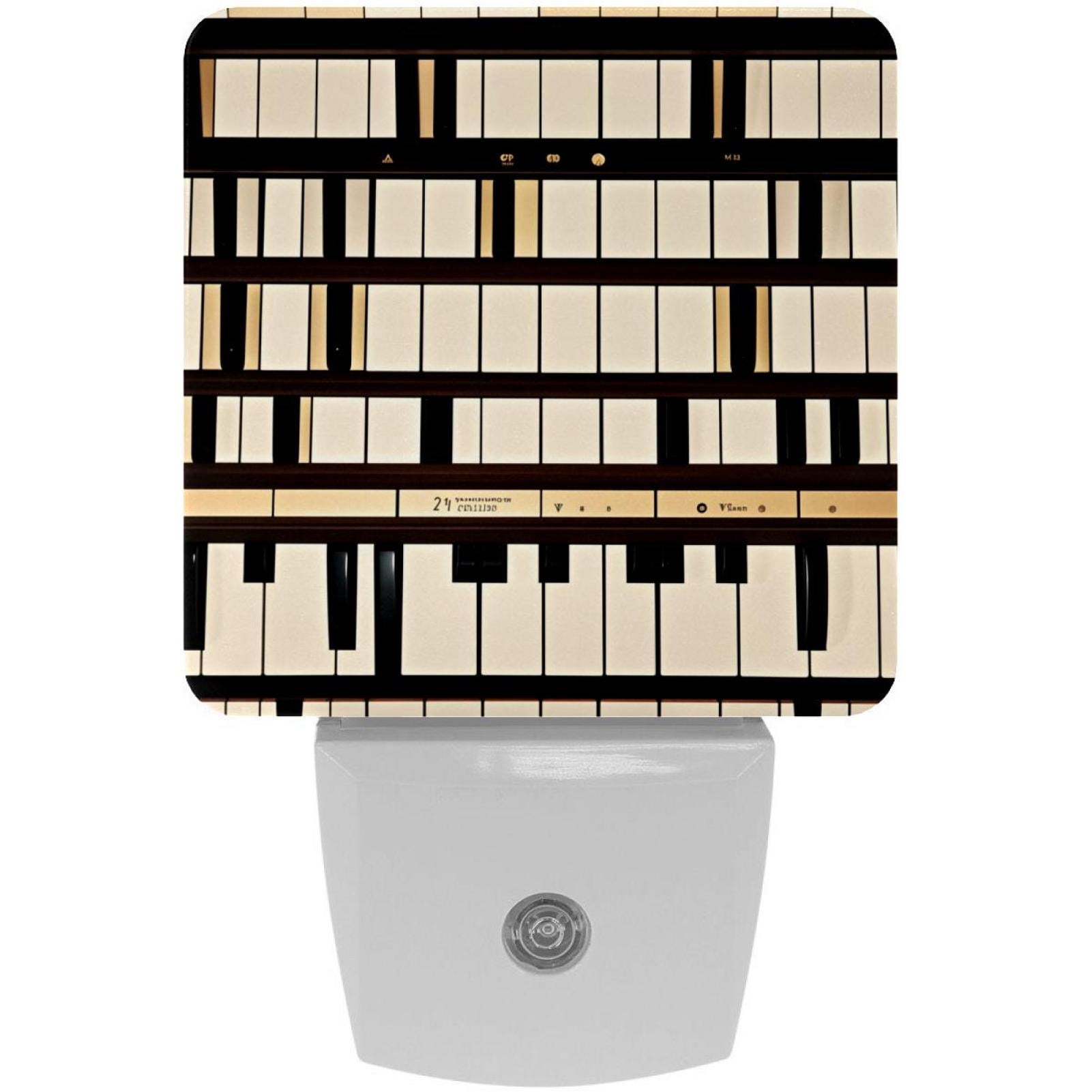 2 Pack Night Light for Kids, Piano Keys Prints Night Light Plug into ...