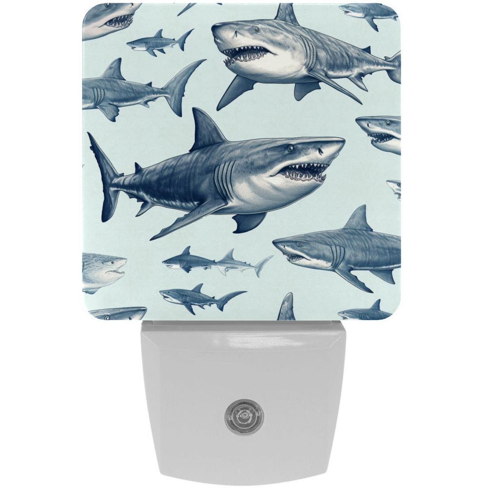 2 Pack Night Light for Kids, Shark Free Night Light Plug into Wall ...