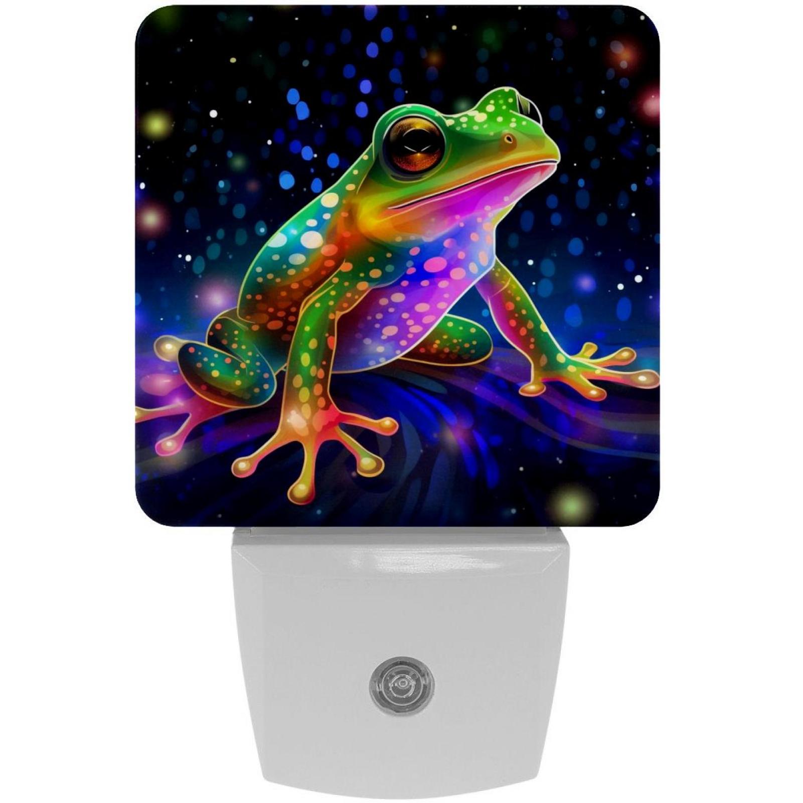 2 Pack Night Light for Kids, Starry Sky Frog Pretty Night Light Plug ...
