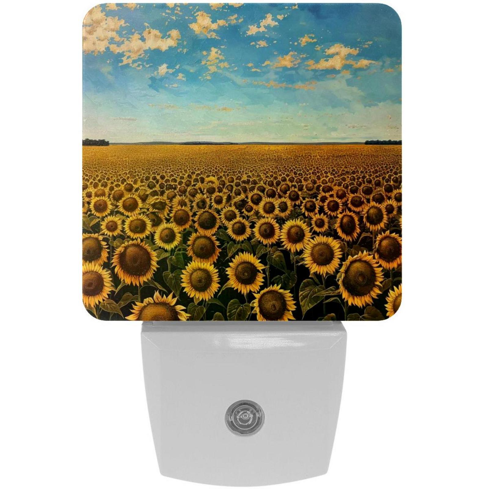 2 Pack Night Light for Kids, Sunflowers Sky Pretty Night Light Plug ...