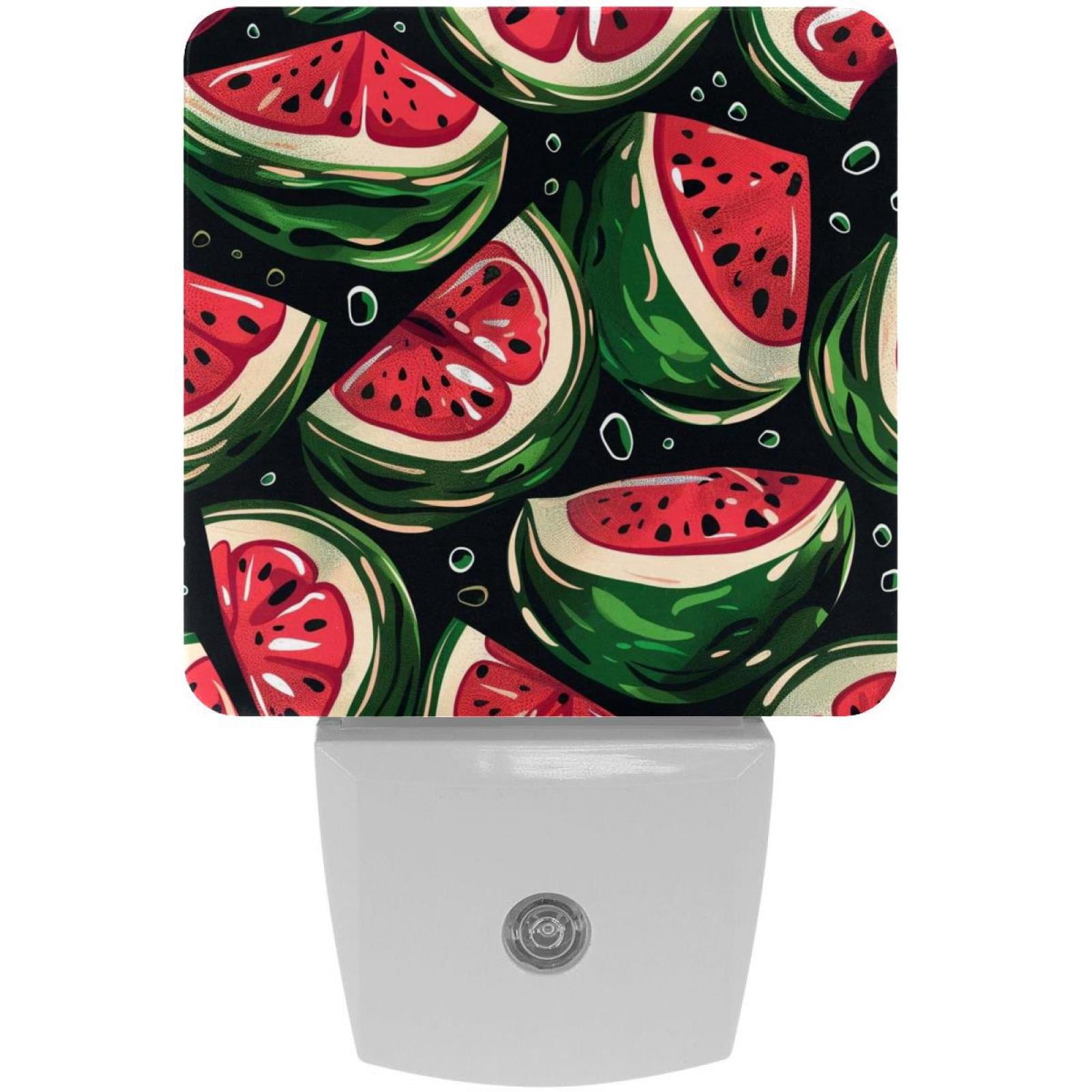 2 Pack Night Light for Kids, Watermelons Pattern Night Light Plug into ...
