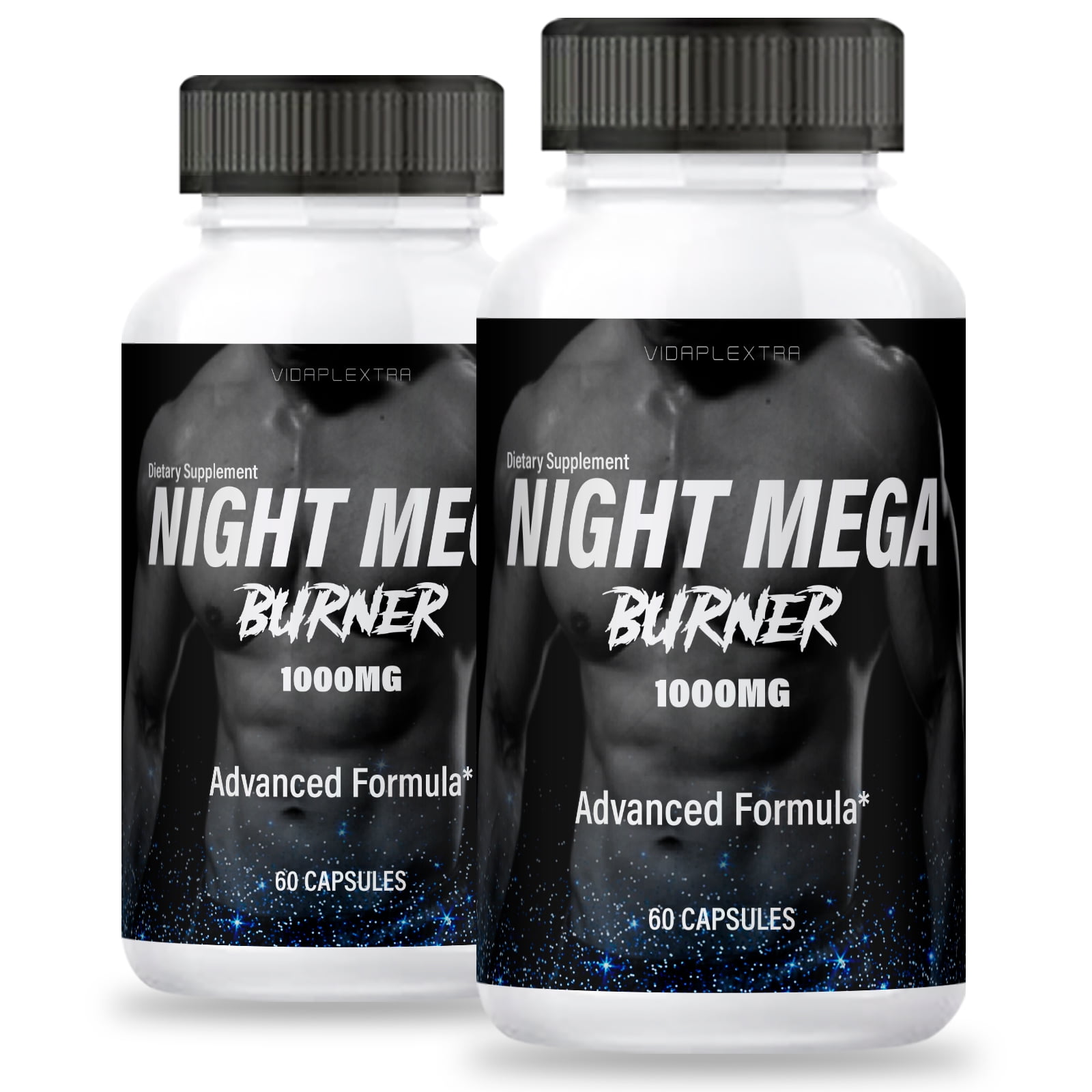(2 Pack) Night Mega Burner Capsules - Night Mega Burner Keto Capsules - Walmart.com