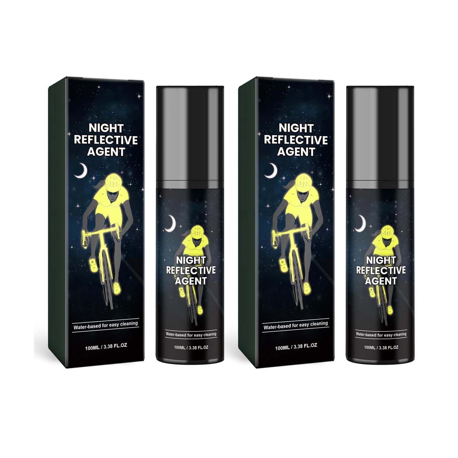 2-Pack Night Reflective Spray Paint, 200ml Glow-in-Dark Reflective ...