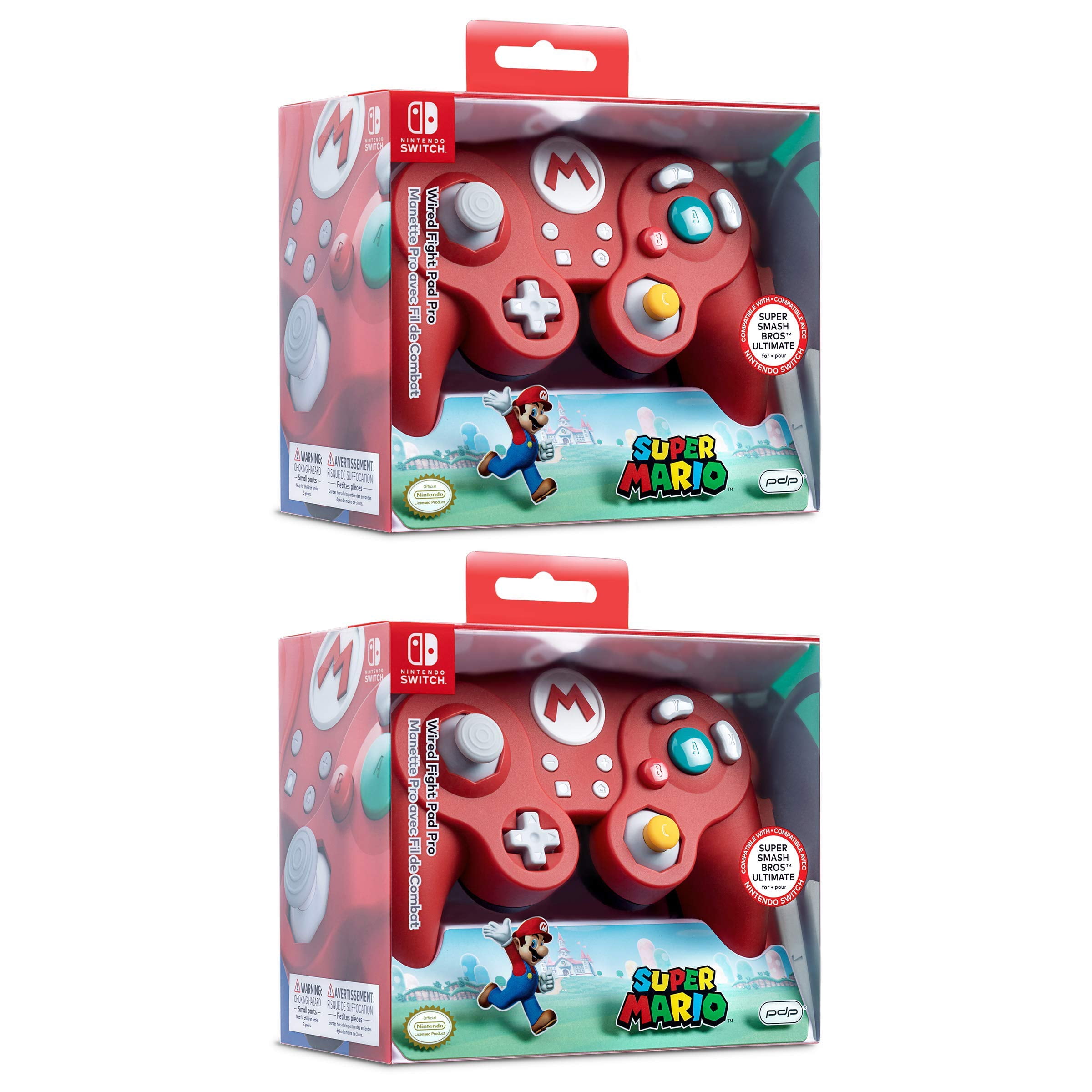 2 Pack Nintendo Switch Wired Fight Pad Pro Classic Gamecube Style ...