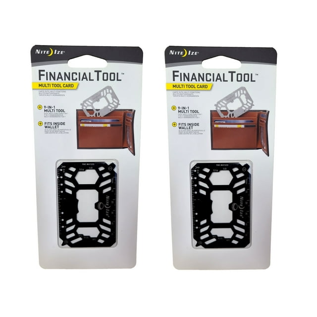 2 Pack Nite Ize Financial Tool Card Fits in Your Wallet, Stainless ...