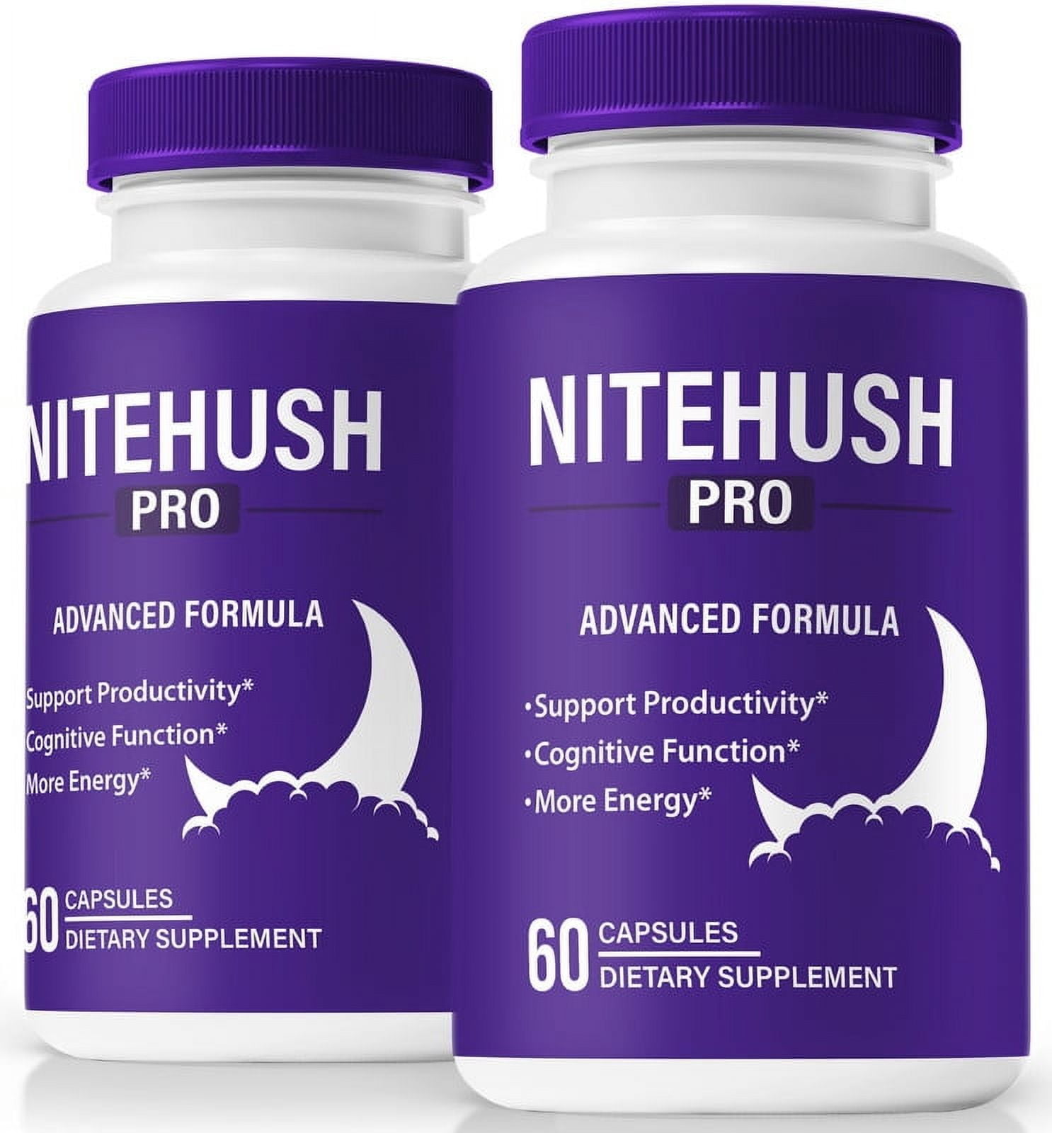 (2 Pack) NiteHush Pro Capsules, Unlock Your Potential With Nite Hush Pro Formula - Supports ...