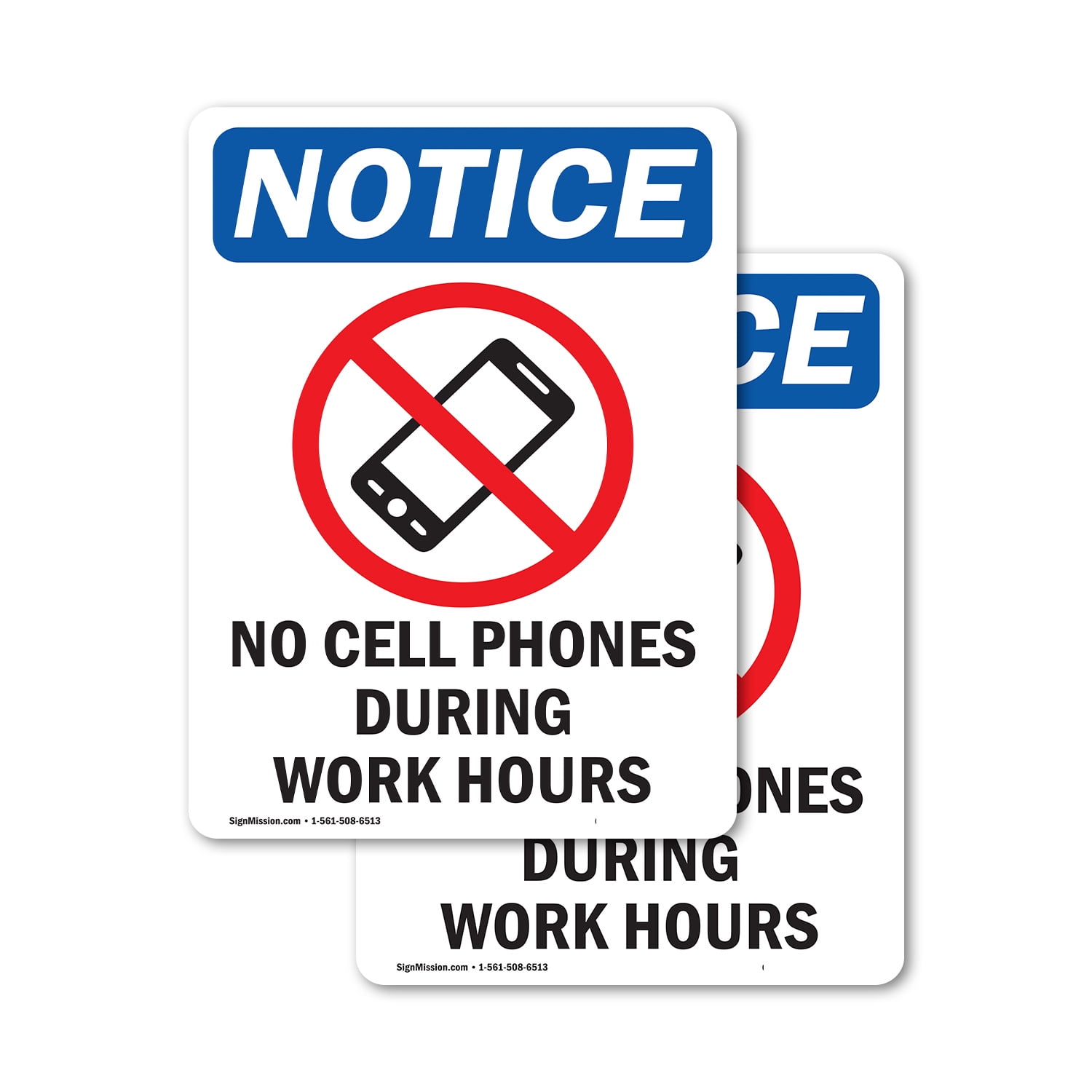 (2 Pack) No Cell Phones During Sign - Walmart.com