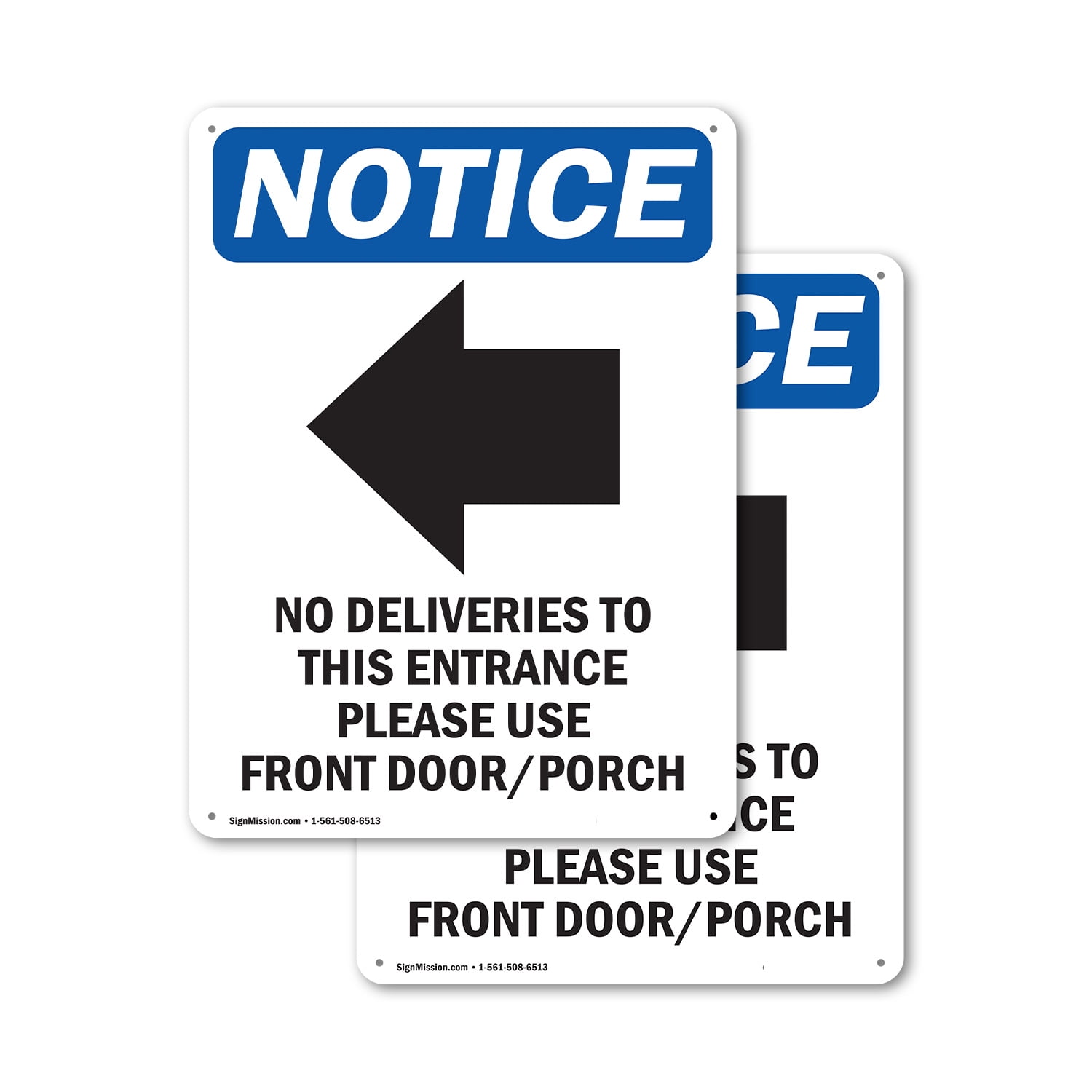 (2 Pack) No Deliveries To This OSHA Notice Sign 7 Inch X 10 Inch ...