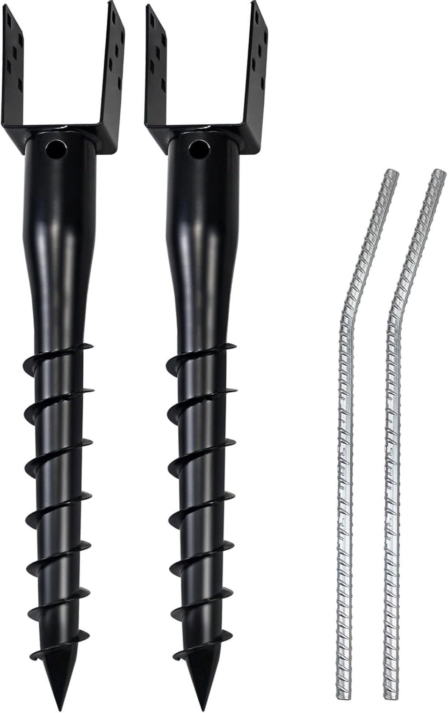 2 Pack No Dig Ground Anchor 4x4 Post (3.5 X 3.5 Inch / 3.6 X 3.6 Inch ...