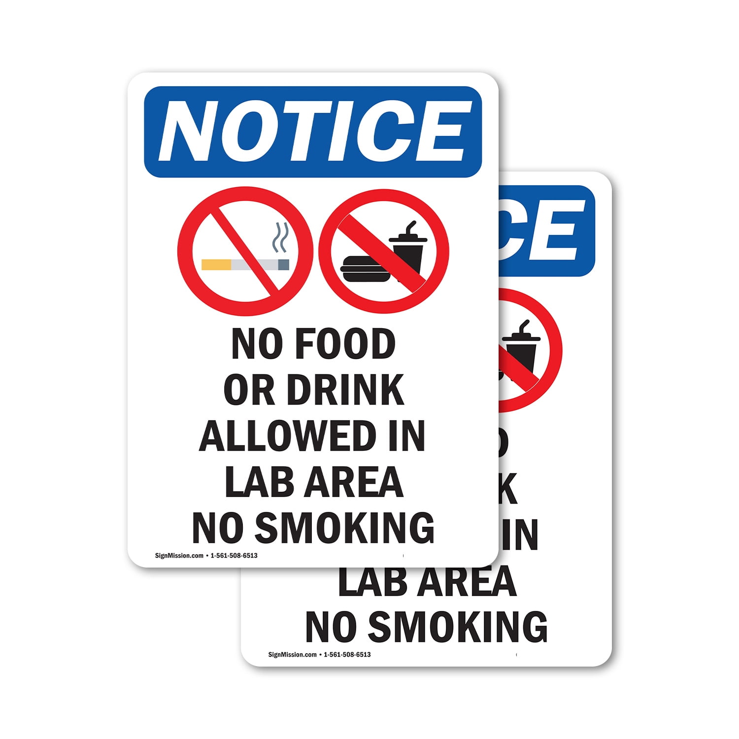 (2 Pack) No Food Or Drink Allowed Sign - Walmart.com