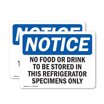 OSHA Notice Sign - NOTICE No Food Or Drink In This Refrigerator ...