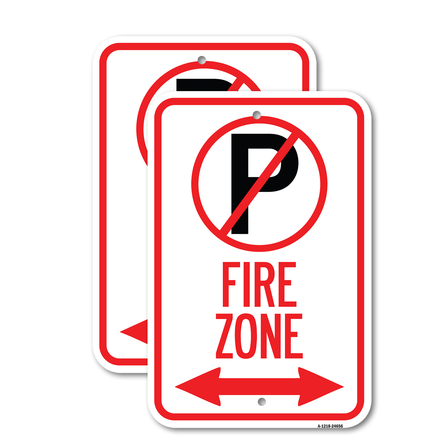 (2 Pack) (No Parking Symbol and Arrow Pointing Left and Right) | 18" X ...