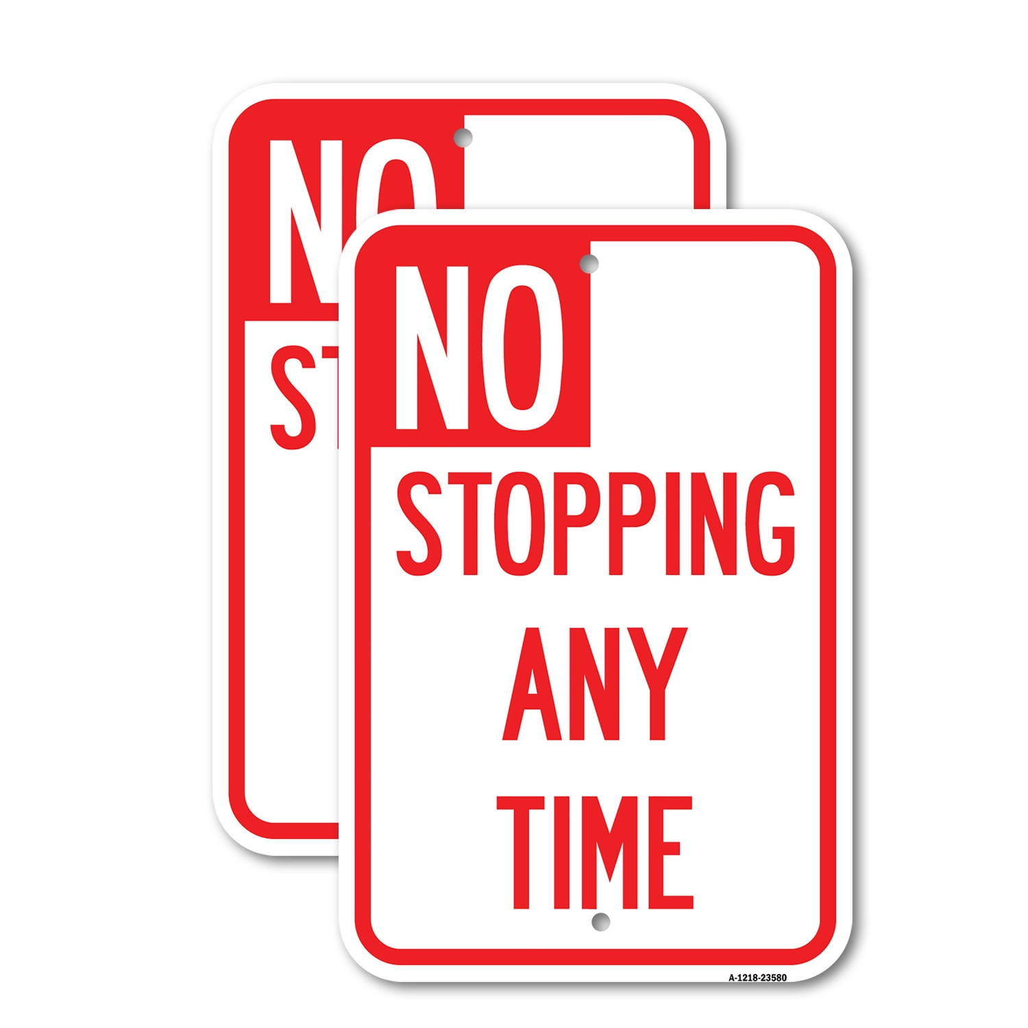 (2 Pack) No Stopping Anytime | 18" X 24" Heavy-Gauge Aluminum Sign ...