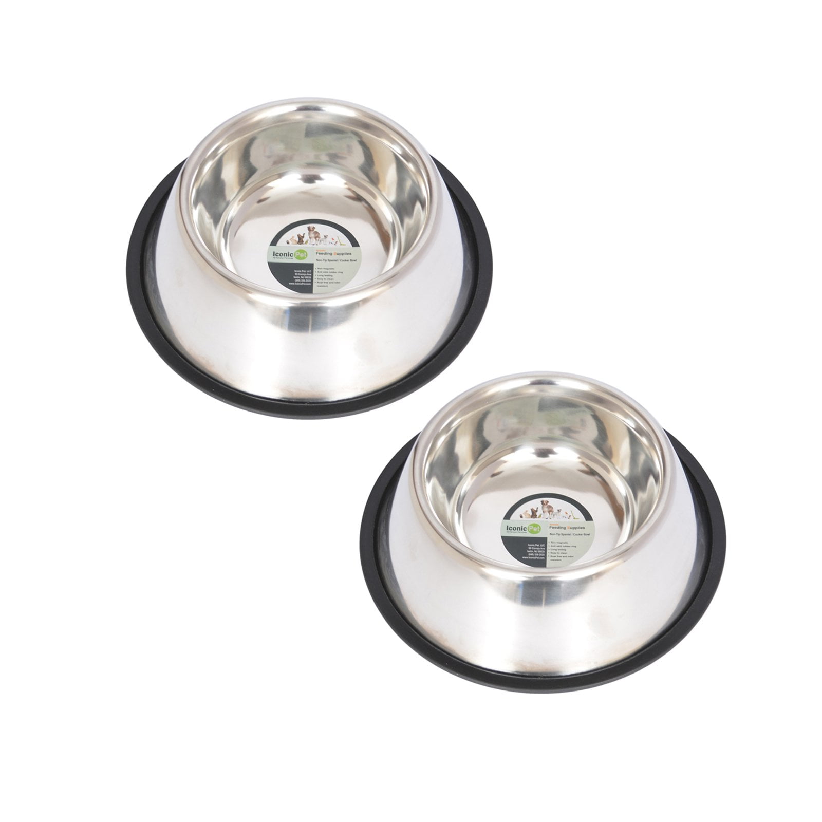 2-Pack Non-Skid Spaniel/Cocker Bowl For Dog, 32 Oz, 4 Cup - Walmart.com
