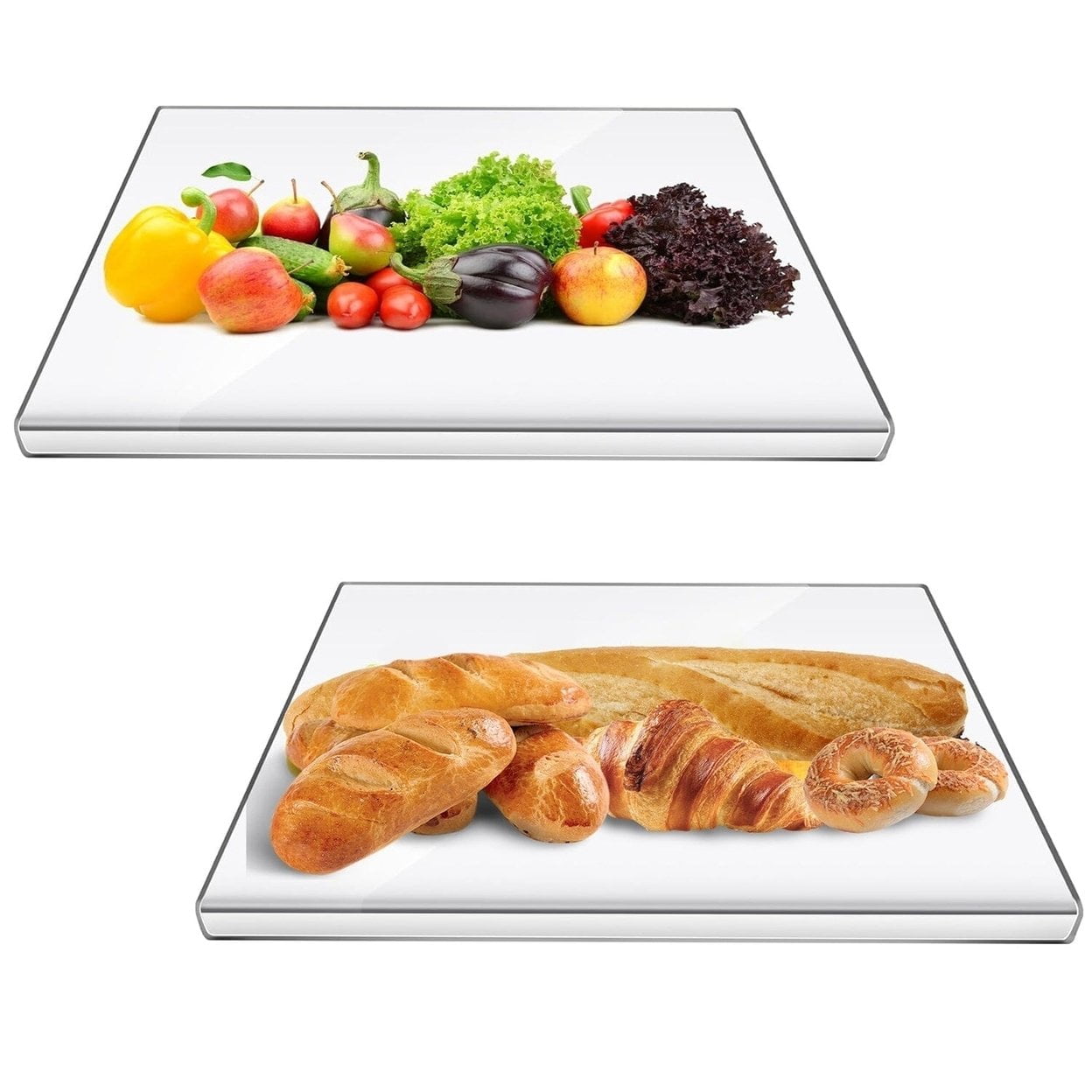 2-Pack: Non-Slip Transparent Countertop Cutting Board Kitchen ...
