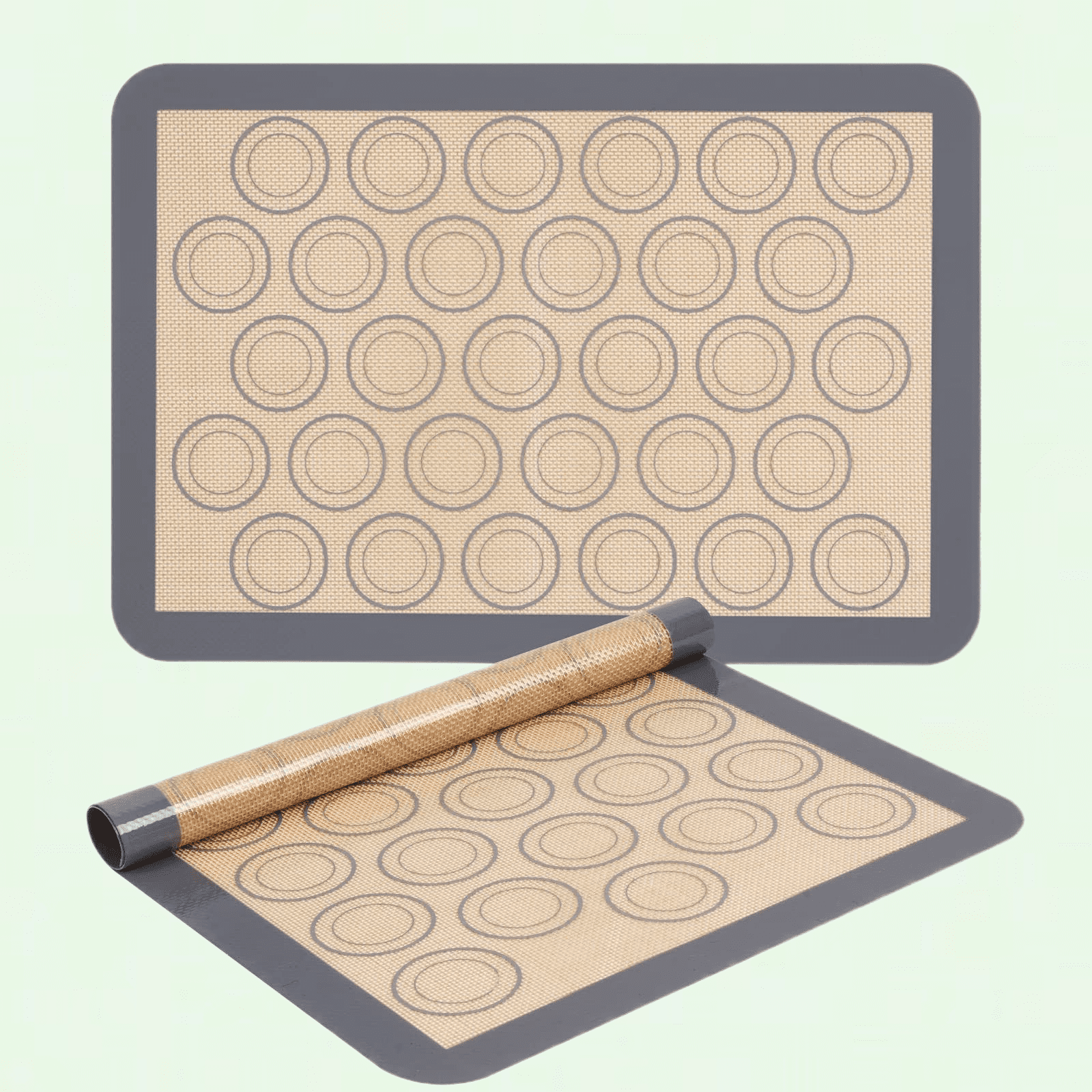2 Pack Non-Stick Silicone Macaron Mat, Heat Resistant Baking Mat (16.5"x11.6", Gray) - Walmart.com