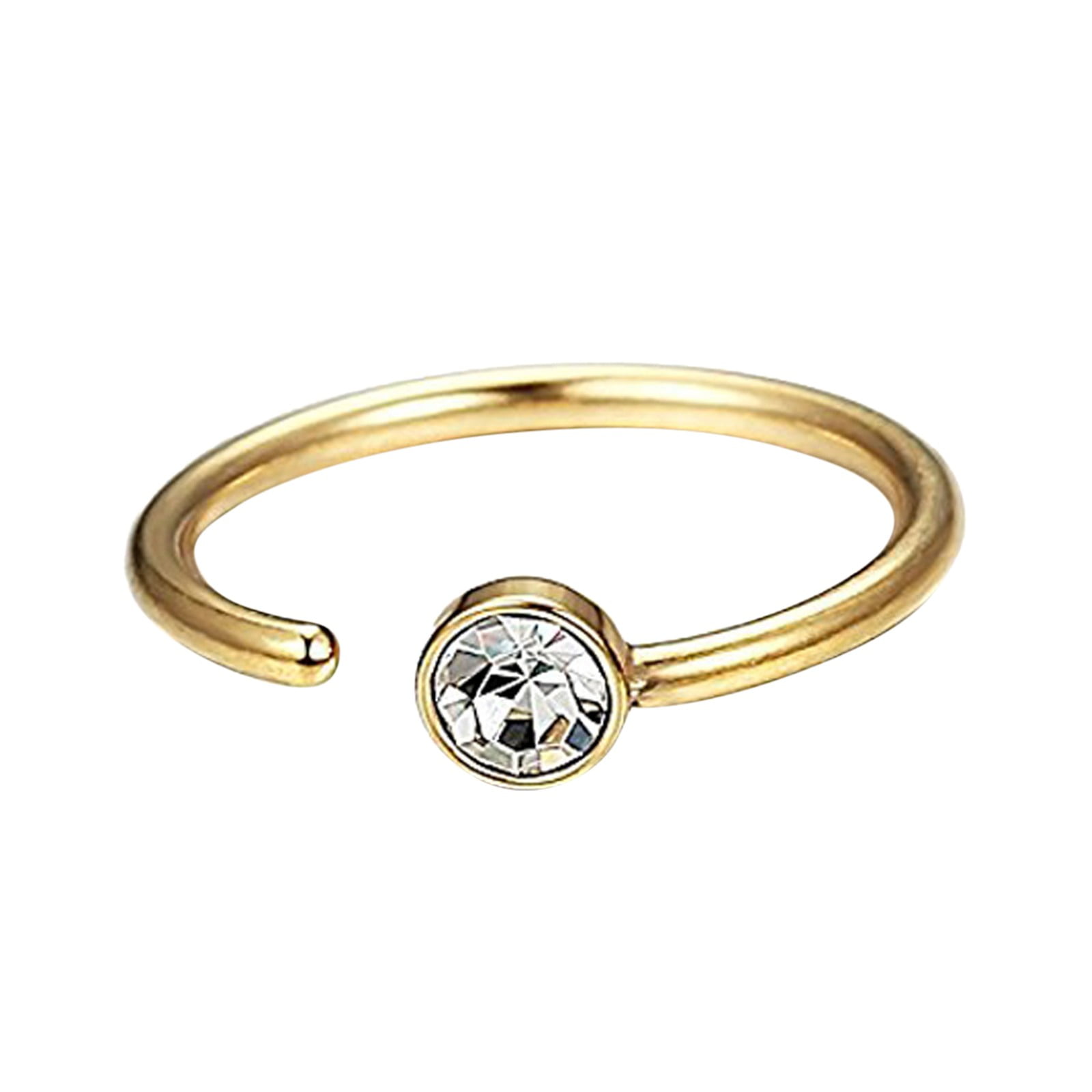 (2-Pack) Nose Ring for Piercing 22G Nose Rings 20 Gauge Gold Spiral ...