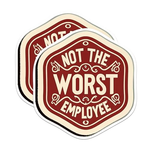 (2 Pack) Not The Worst Employee Magnets - Funny Magnet for Employee ...