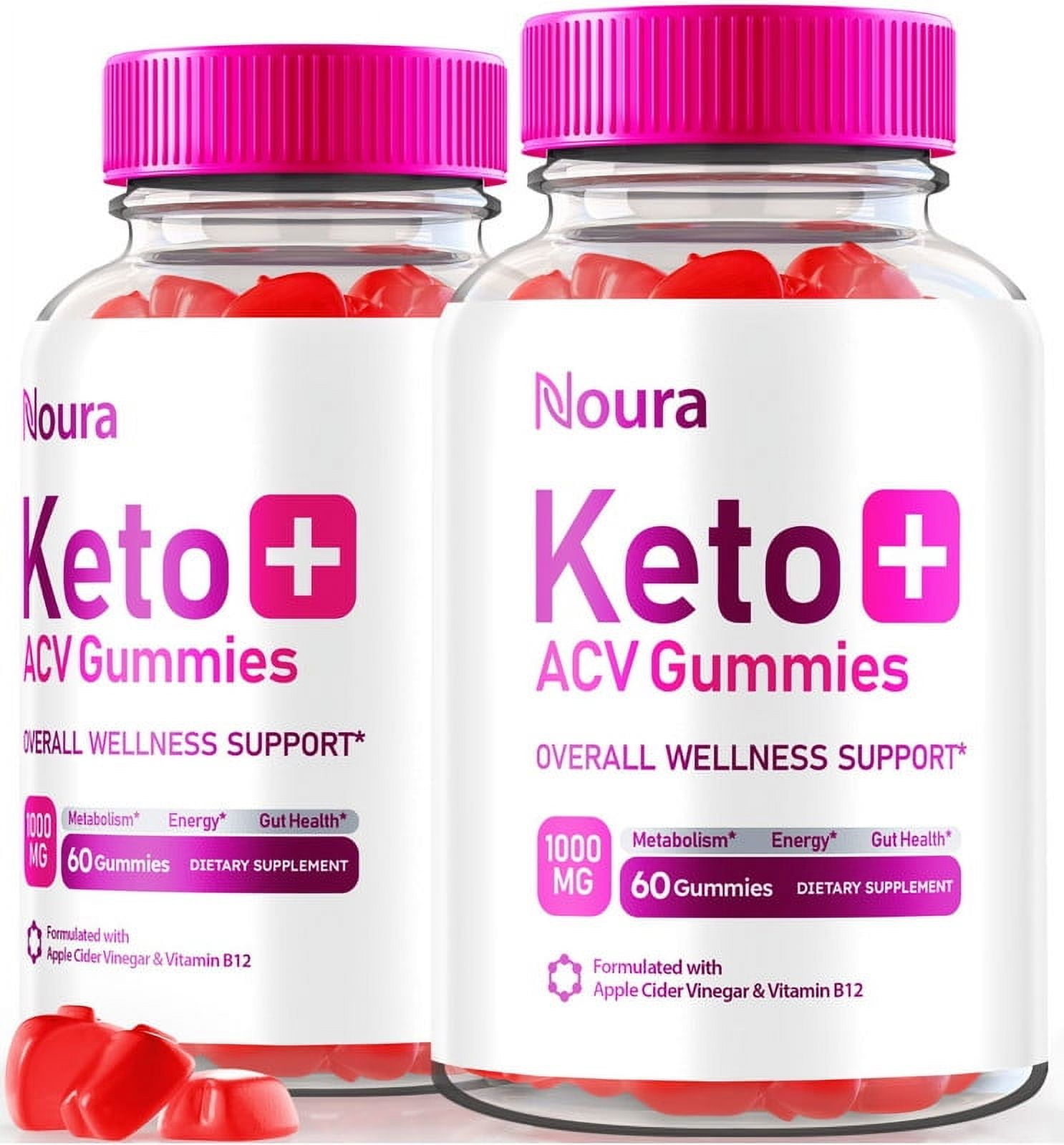 (2 Pack) Noura Keto ACV Gummies, Noura Keto Plus ACV Supplement, All Natural Keto + Apple Cider ...