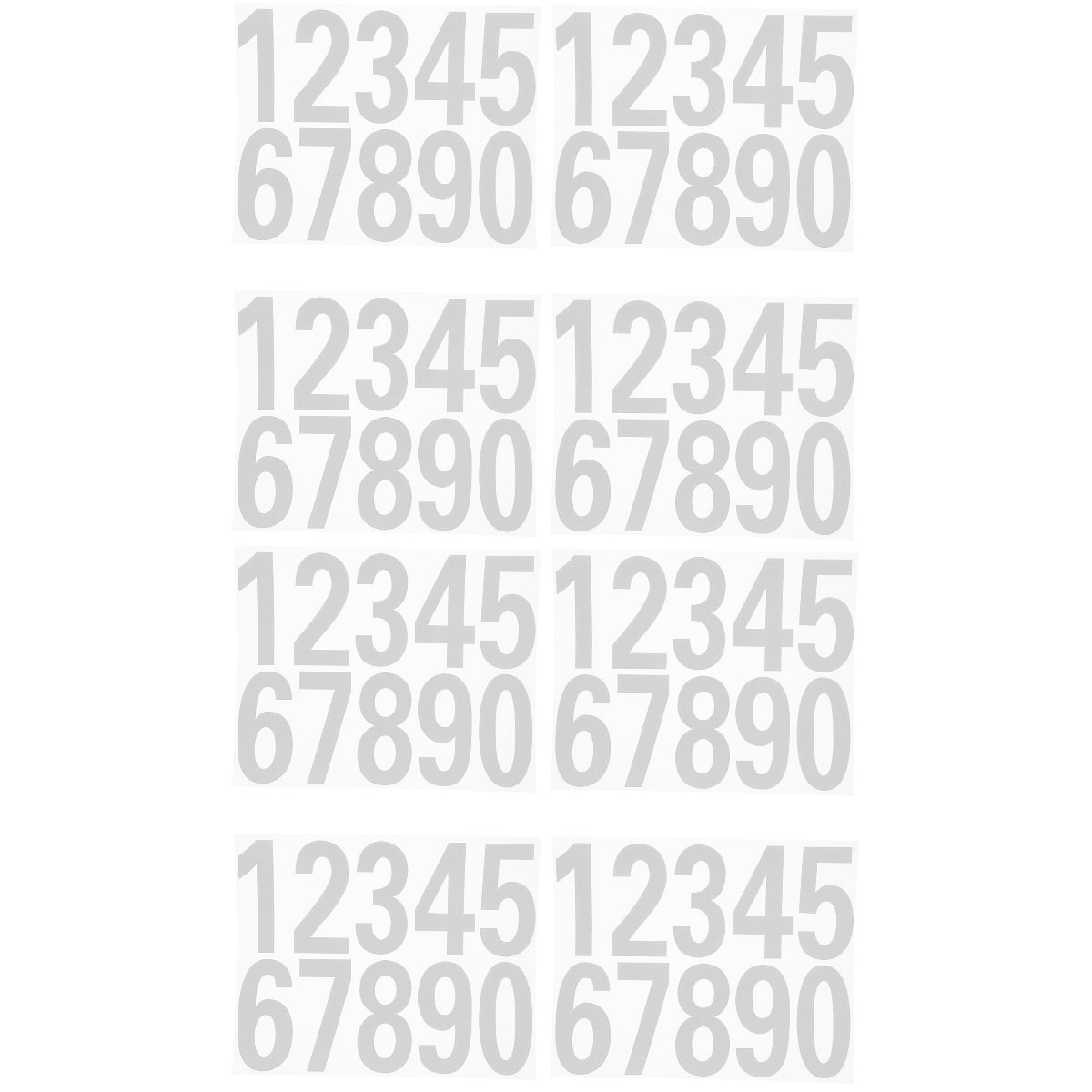 2 Pack Number Reflective Stickers Decal Paper Mailbox Numbers Vinyl ...