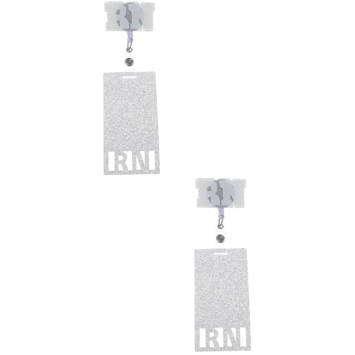 2 Pack Nurse Badge Chest Tag Beautiful Glitter Holder Accessory ...