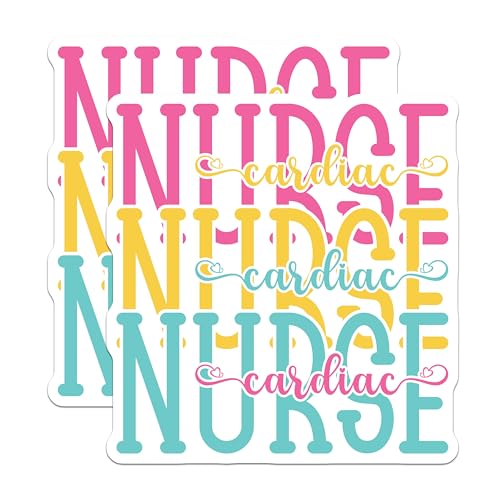 (2 Pack) Nurse Magnets Magnets - Cardiac Nurse Decor - 5" On Longest ...