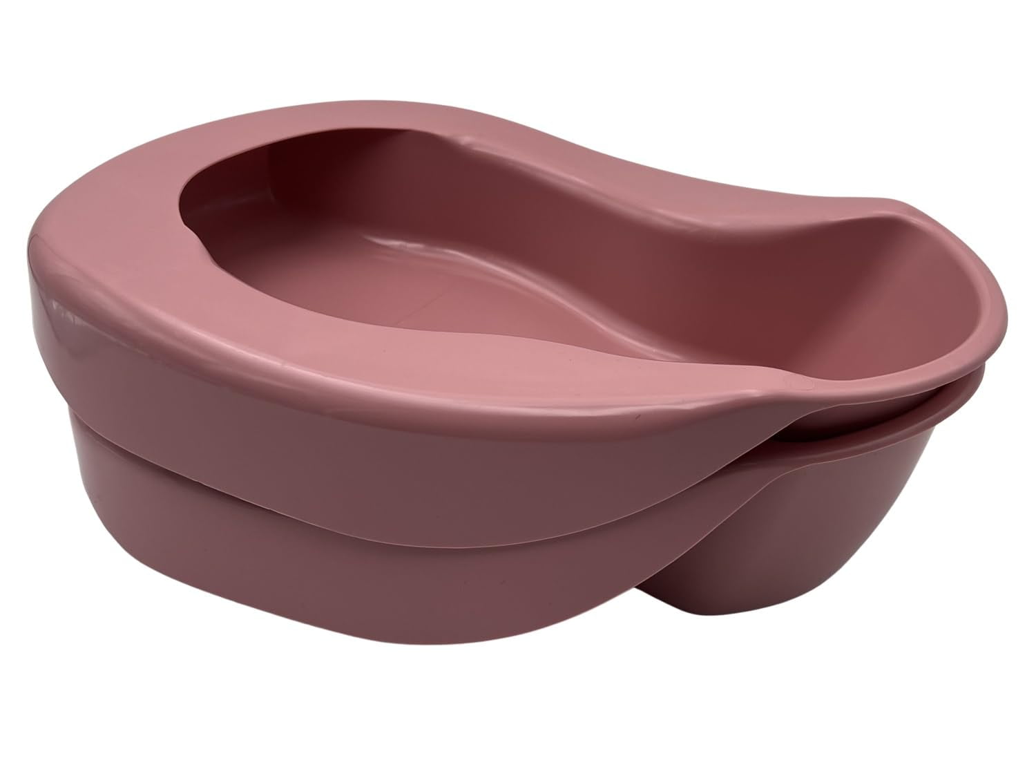 2 Pack Nursing Heavy Duty Rose Contour Bed Pan for Adults Elderly Bedridden Patients, Hospital ...