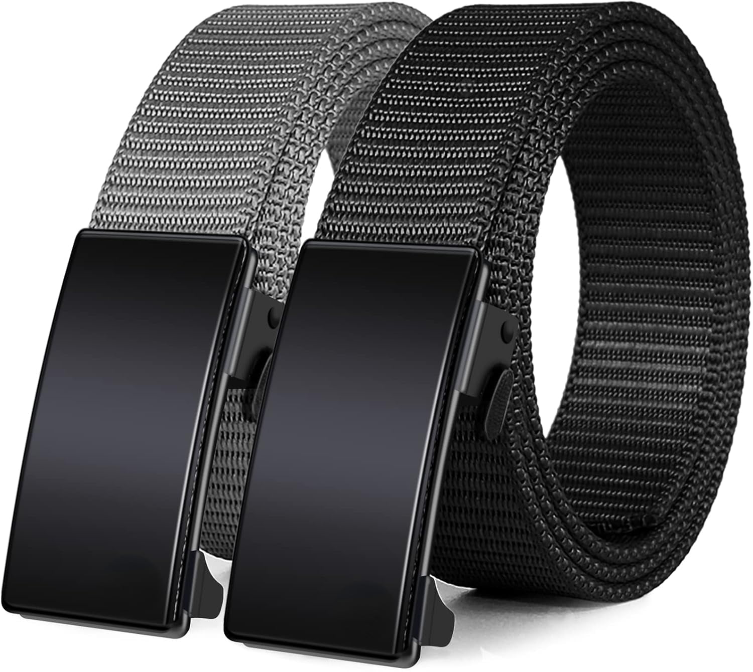 2 Pack Nylon Ratchet Belts for Men, Mens Belts Casual with Automatic ...
