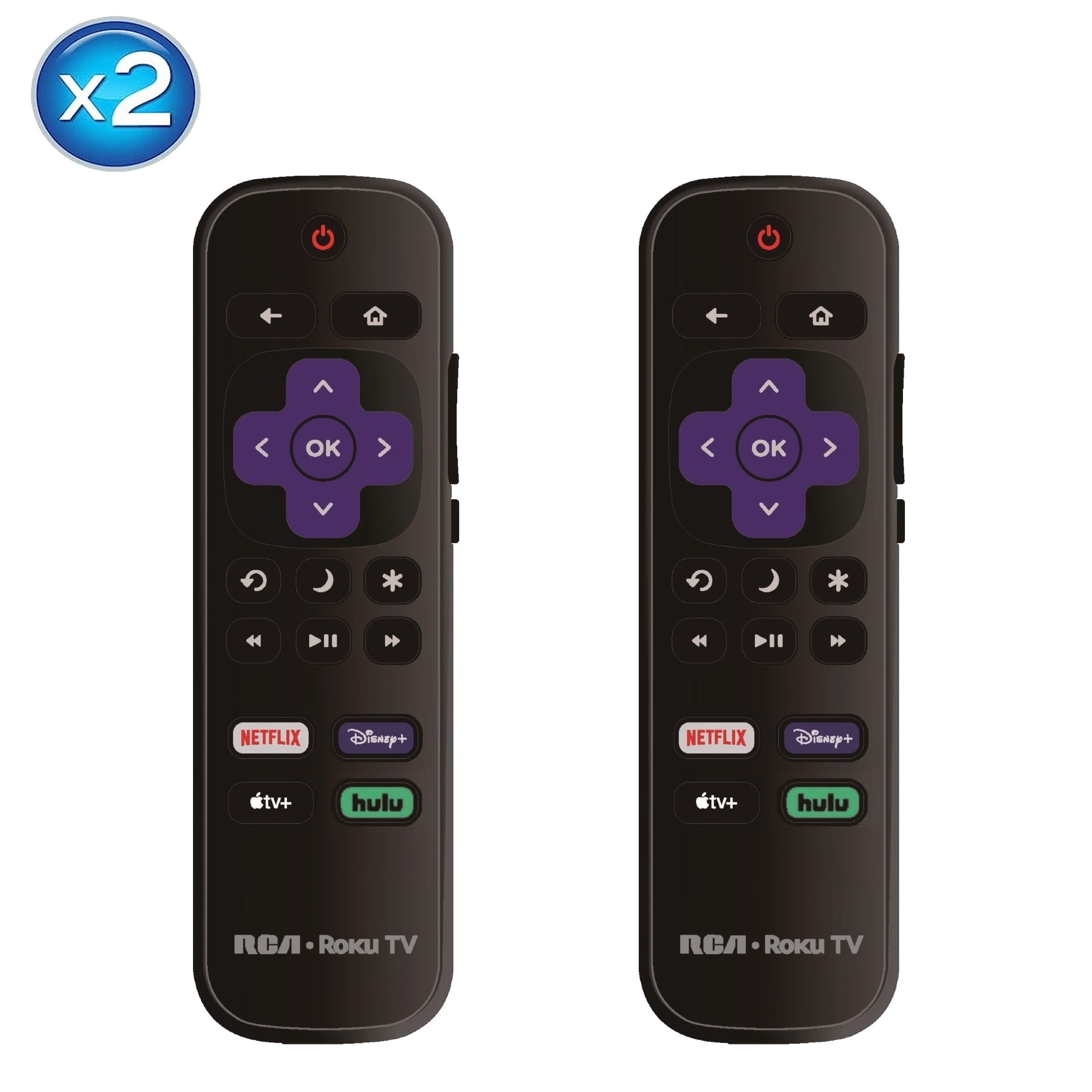 2 Pack - OEM Replacement Remote Control fit for All RCA Roku TV Smart ...