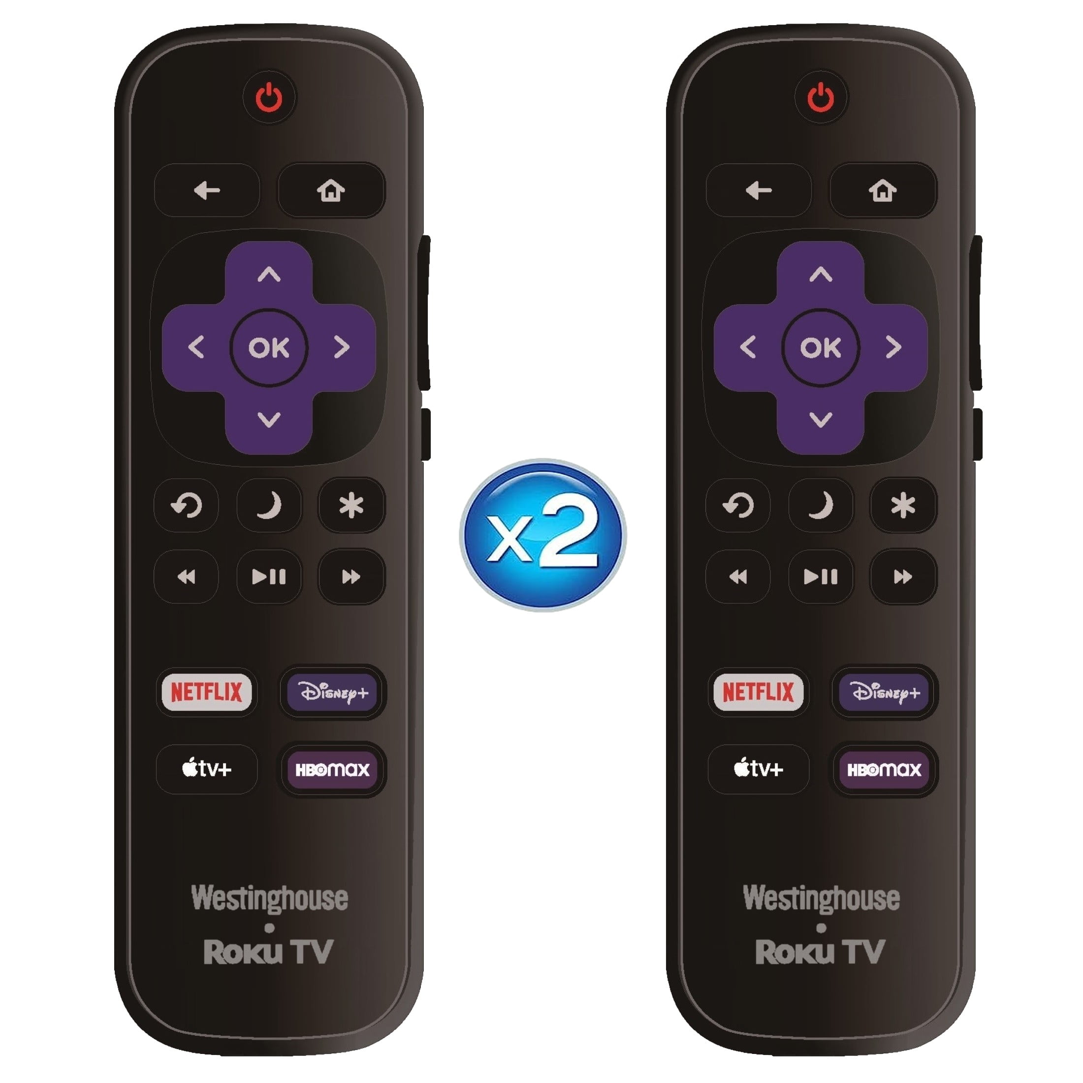 2 Pack - OEM Replacement Remote Control fit for All Westinghouse Roku ...