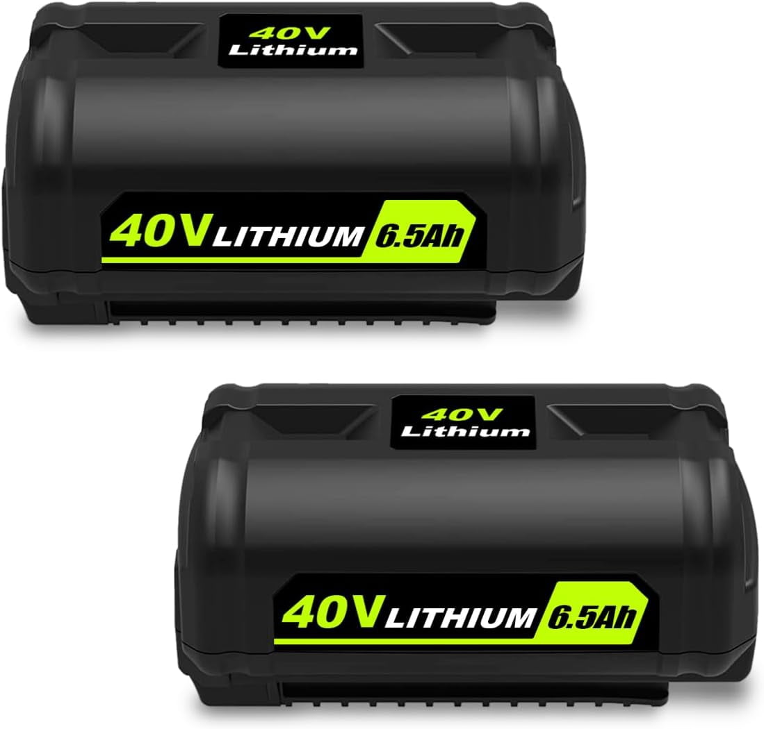 2 Pack OP4040 40V 6.5Ah Battery Replacement for Ryobi 40V 4Ah Battery ...