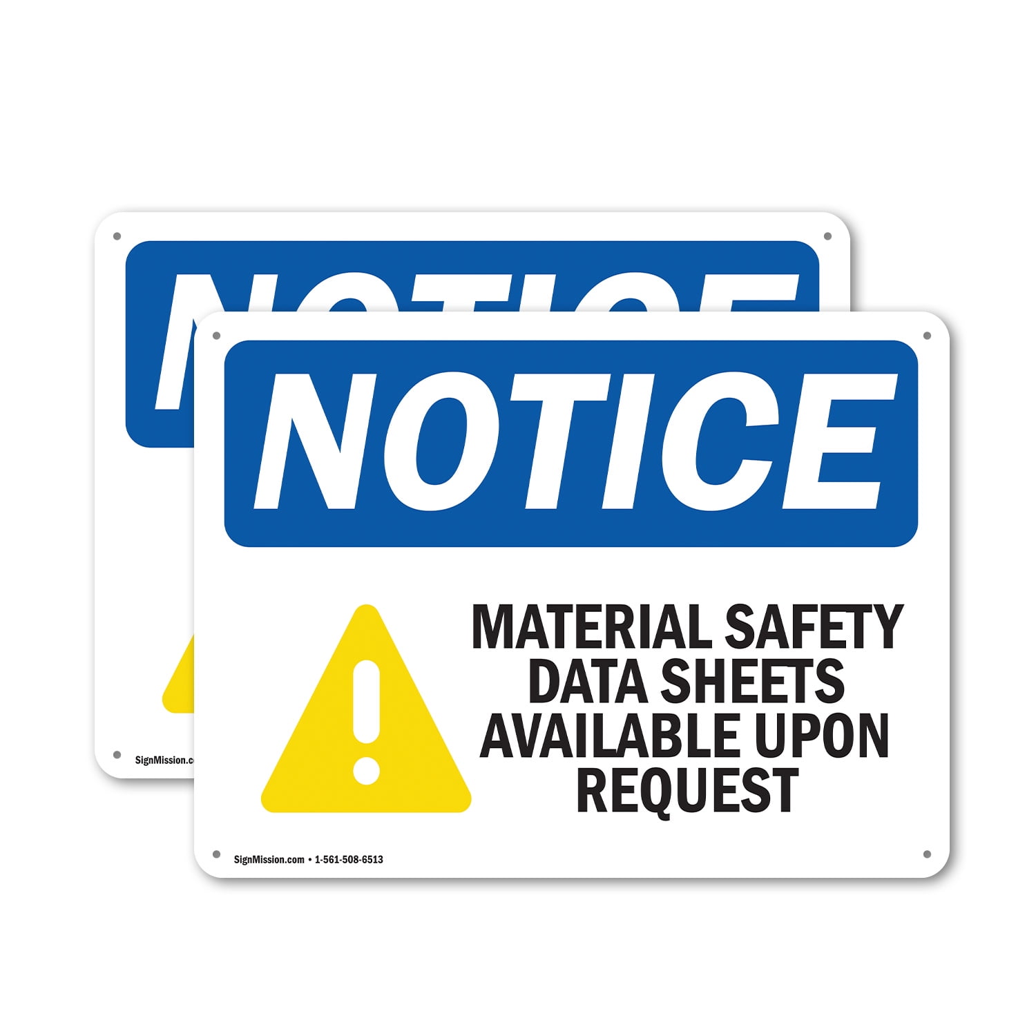 (2 Pack) OSHA MSDS Right to Know OSHA Notice Sign 14 Inch X 10 Inch ...