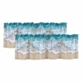 2 Pack Ocean Beach Valance for Window Summer Sand Waves Nature Kitchen ...