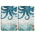 2 Pack Ocean Creature Kitchen Towels Eight Pawfish Corals Sea Stars ...