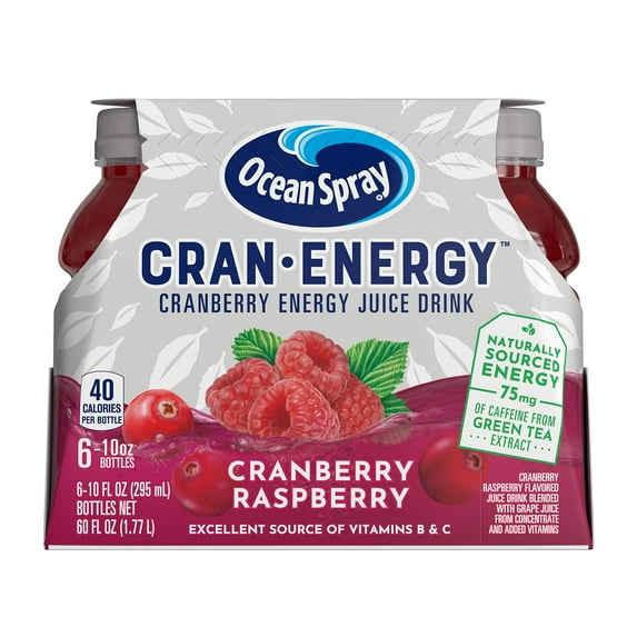 2 Pack-Ocean Spray, Cran-Energy Cranberry Raspberry Energy Juice Drink ...