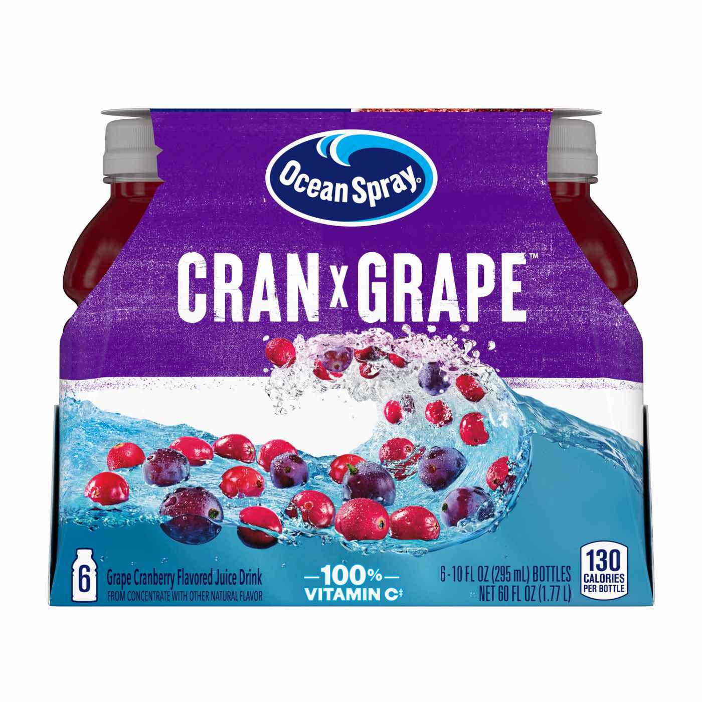 2 Pack Ocean Spray Cran-Grape Juice 10 oz Bottles - Walmart.com
