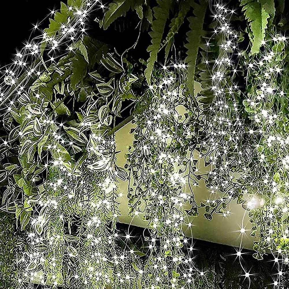 2 Pack Of 200 Led Solar Waterfall Lights, 8 Modes, Fairy Lights For ...