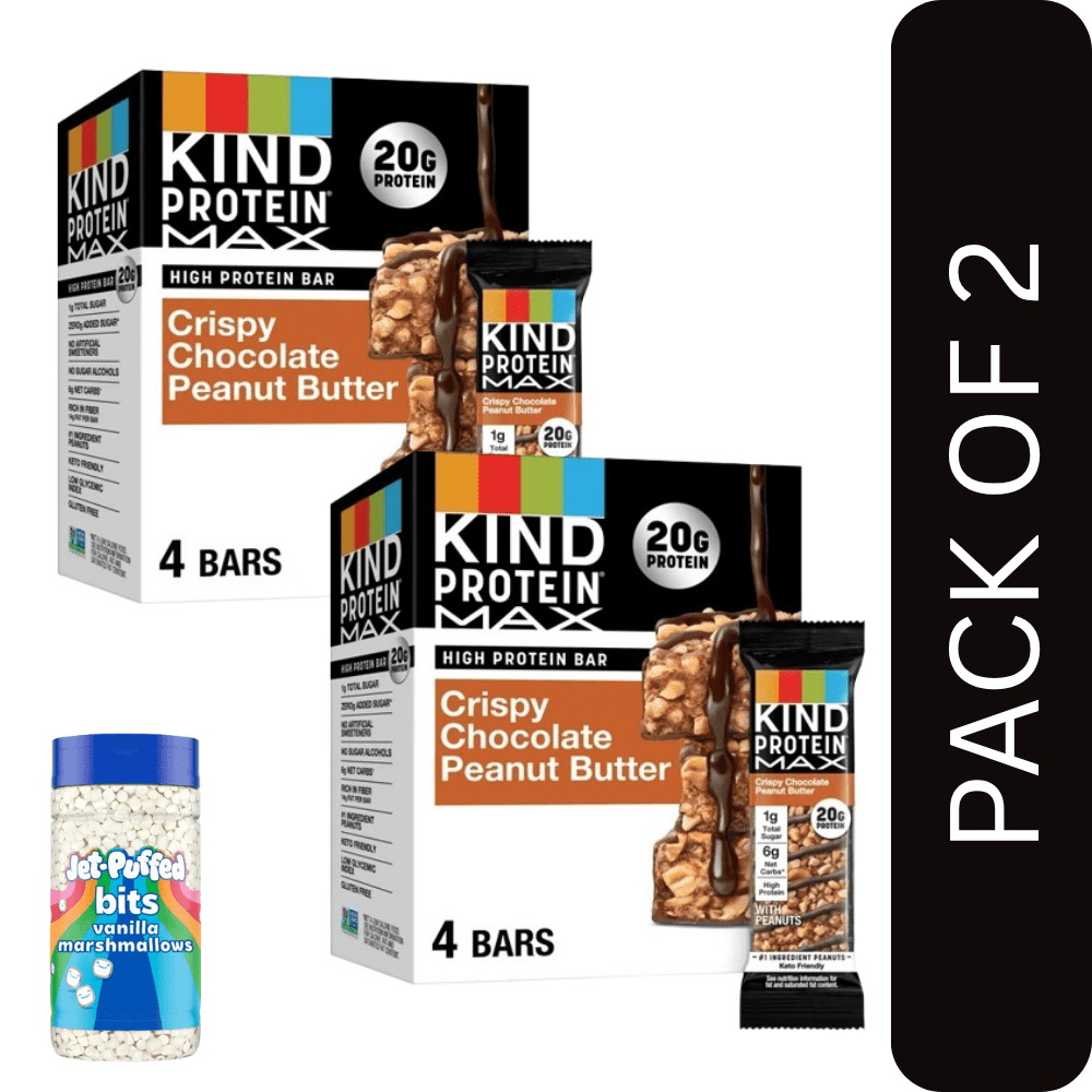 2 Pack Of KIND Protein MAX Bars, Crispy Chocolate Peanut Butter, Gluten ...