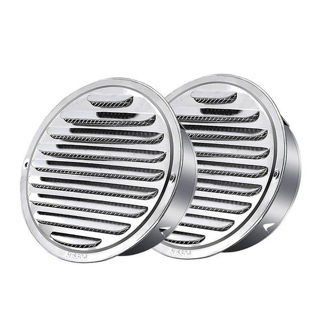 2 Pack Of Stainless Steel Air Vents PartsExtra Louvered Grille Cover ...