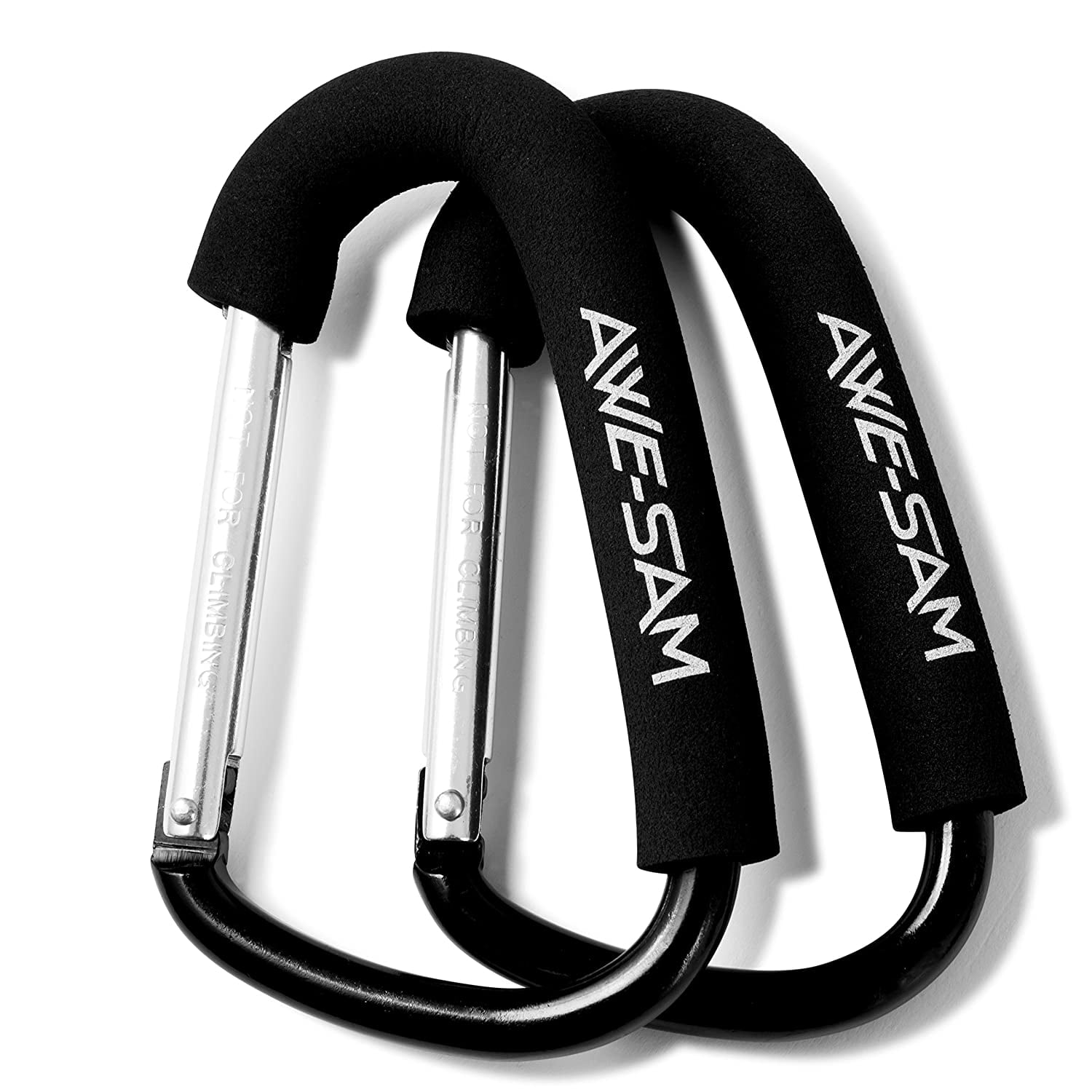 2 Pack Baby Stroller Clips, X-Large Carabiner Hooks for Bags ...