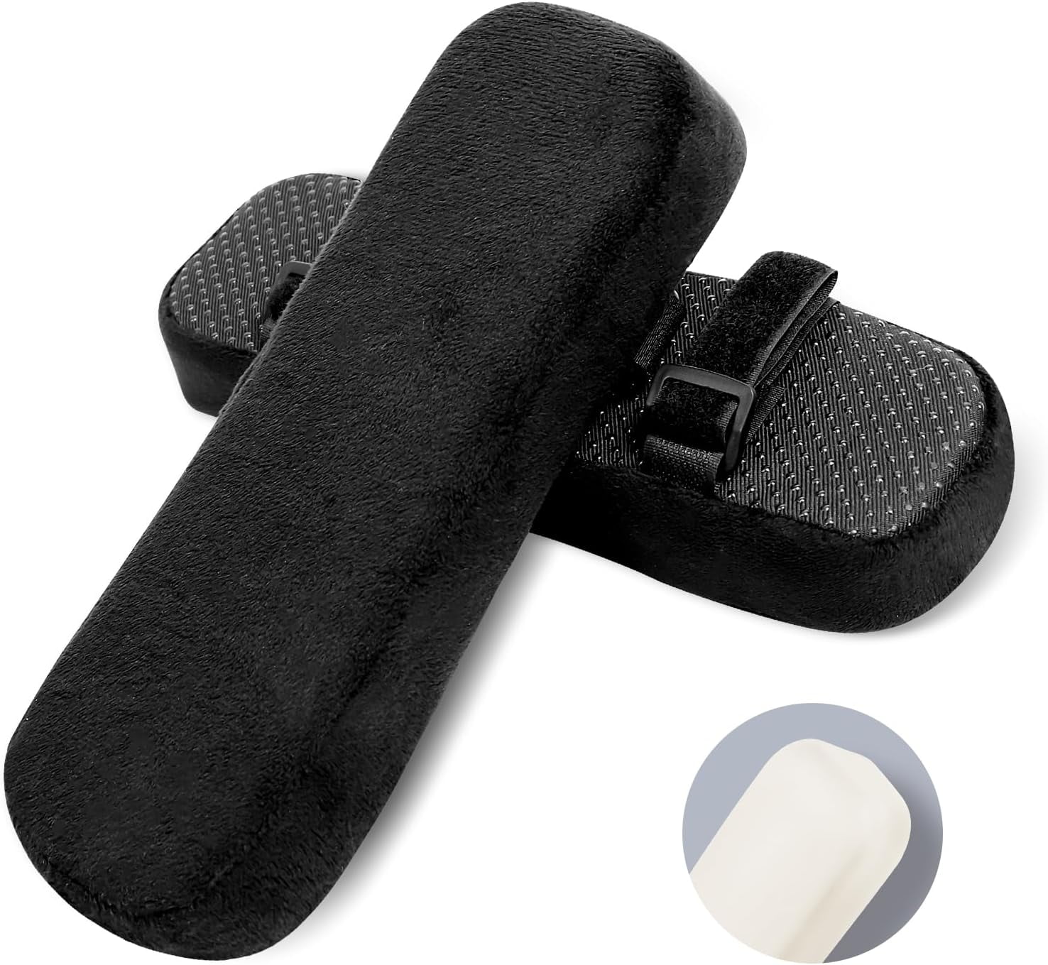 2 Pack Office Chair Armrest Pads Covers with Memory Foam Elbow Pillow ...