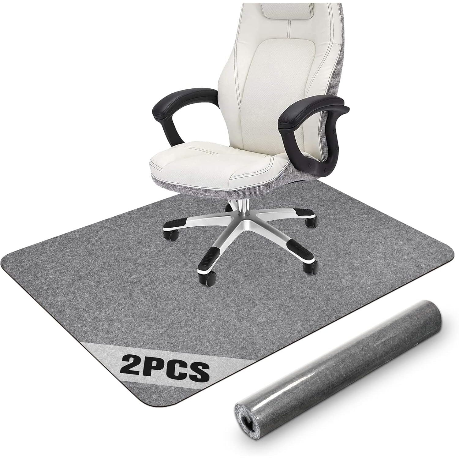 2 Pack Office Chair Mat for Hardwood Floor, 55"x35" Computer Chair Mat ...