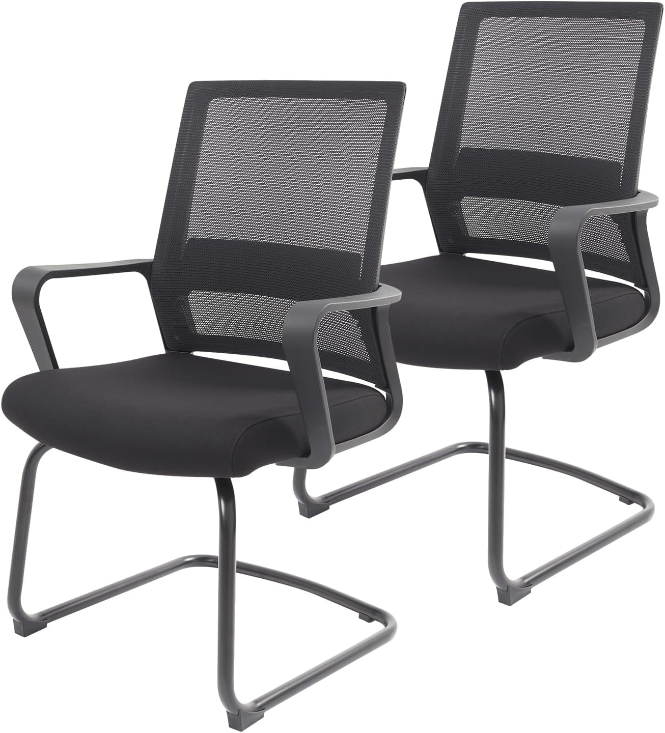 2 Pack Office Guest Reception Chair Conference Chairs Mesh Mid Back ...